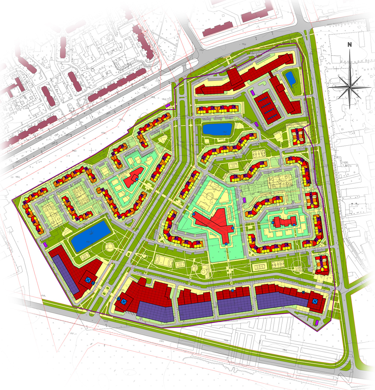 Masterplan of residential district (concept) by Bureau Akimov and ...
