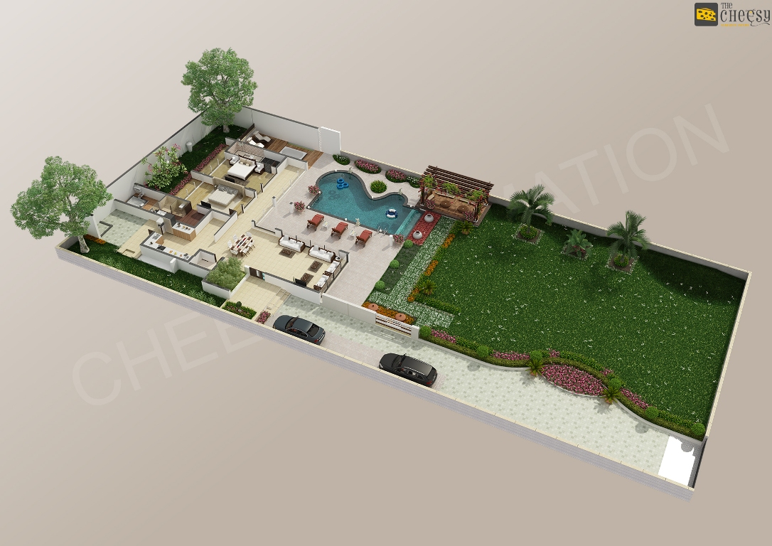 3D Floor Plan Rendering Service | Studio by THe Cheesy Animation ...