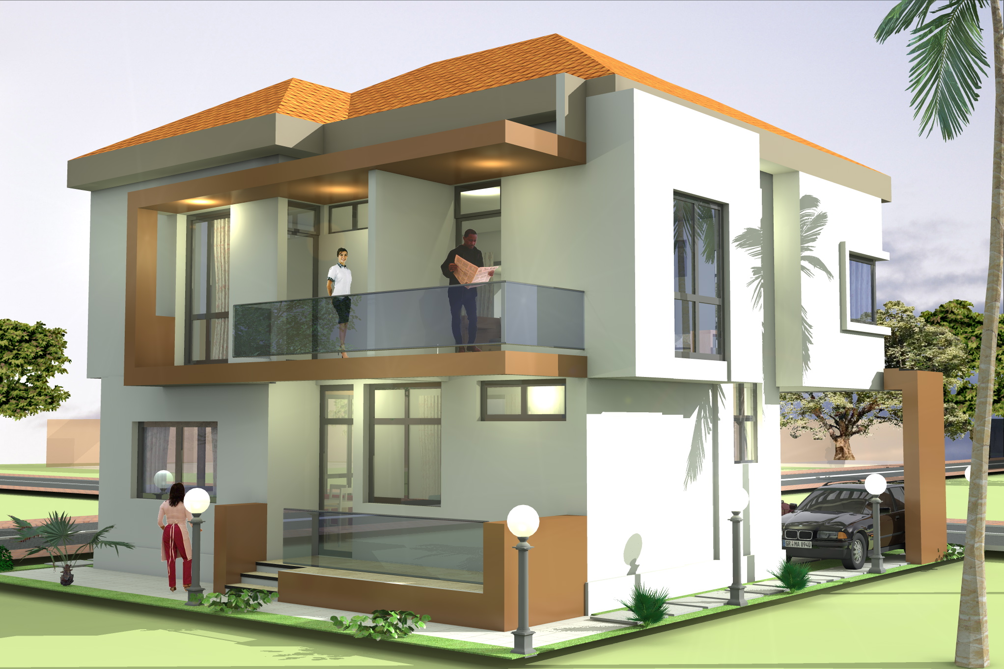 VILLA R+2 par l'architecte Gaillord MPULU by Bureau d'études ...