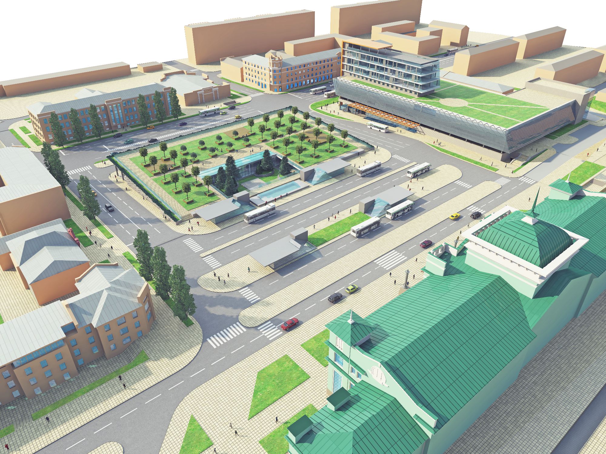 Train station square in Omsk by RYM - Architizer