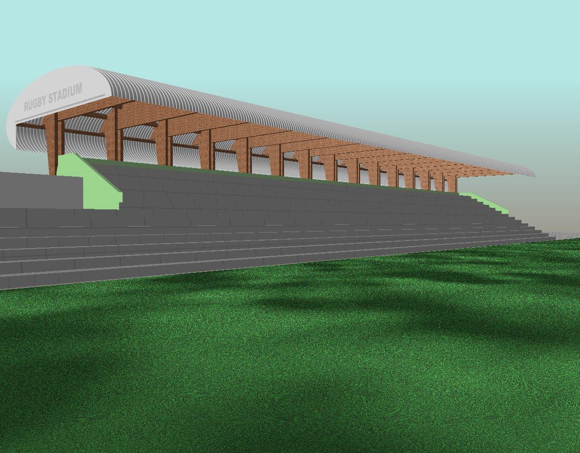 Rugby Stadium Stands roofing by VITTORIO & ASSOCIATI Studio di ...