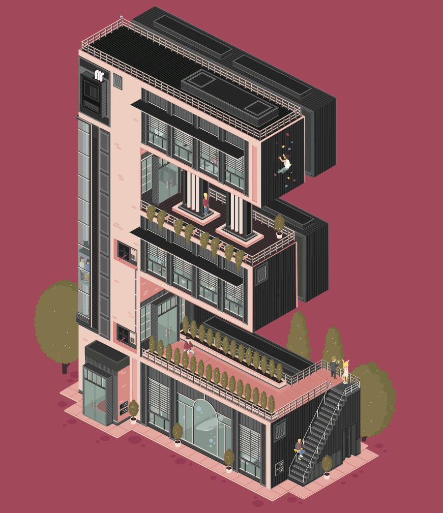 An Architectural Alphabet: Amazingly Detailed Animated GIFs by Florian ...