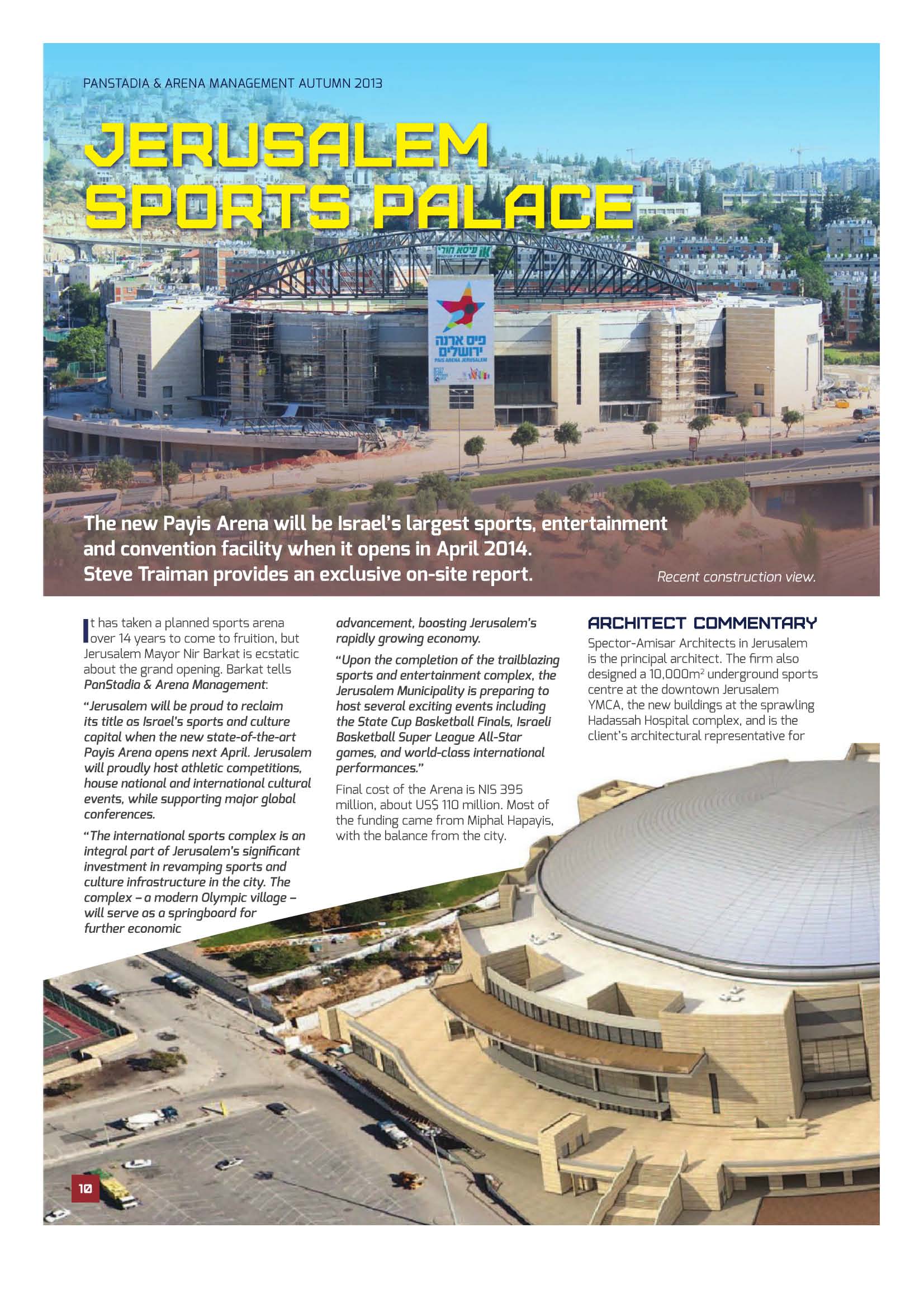 Pais Arena Jerusalem by Spector-Amisar Architects - Architizer