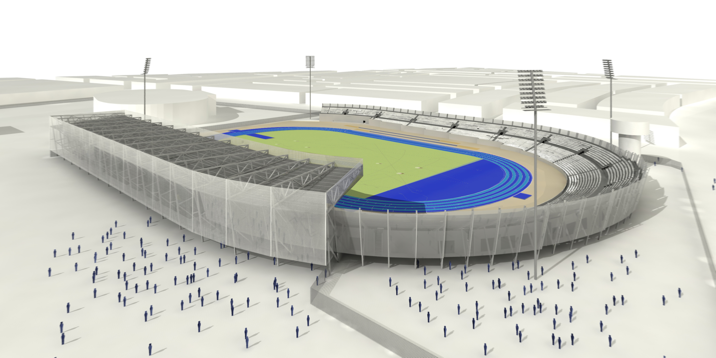 MODULAR ATHLETIC STADIUM LA VIDENA by JAVIER GARCIA ALDA architect ...