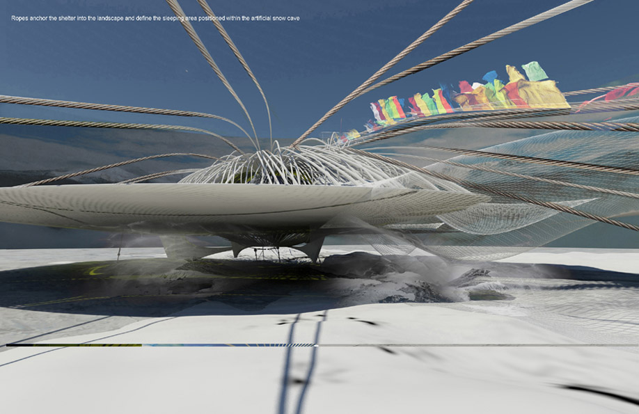 Artificial snow cave, emergency shelter by Margot Krasojevic ...