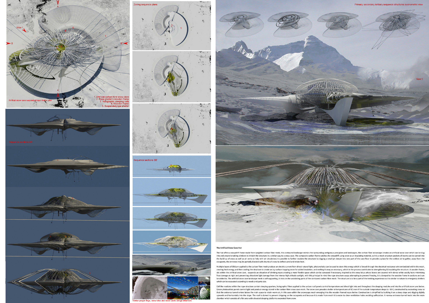 Artificial snow cave, emergency shelter by Margot Krasojevic ...
