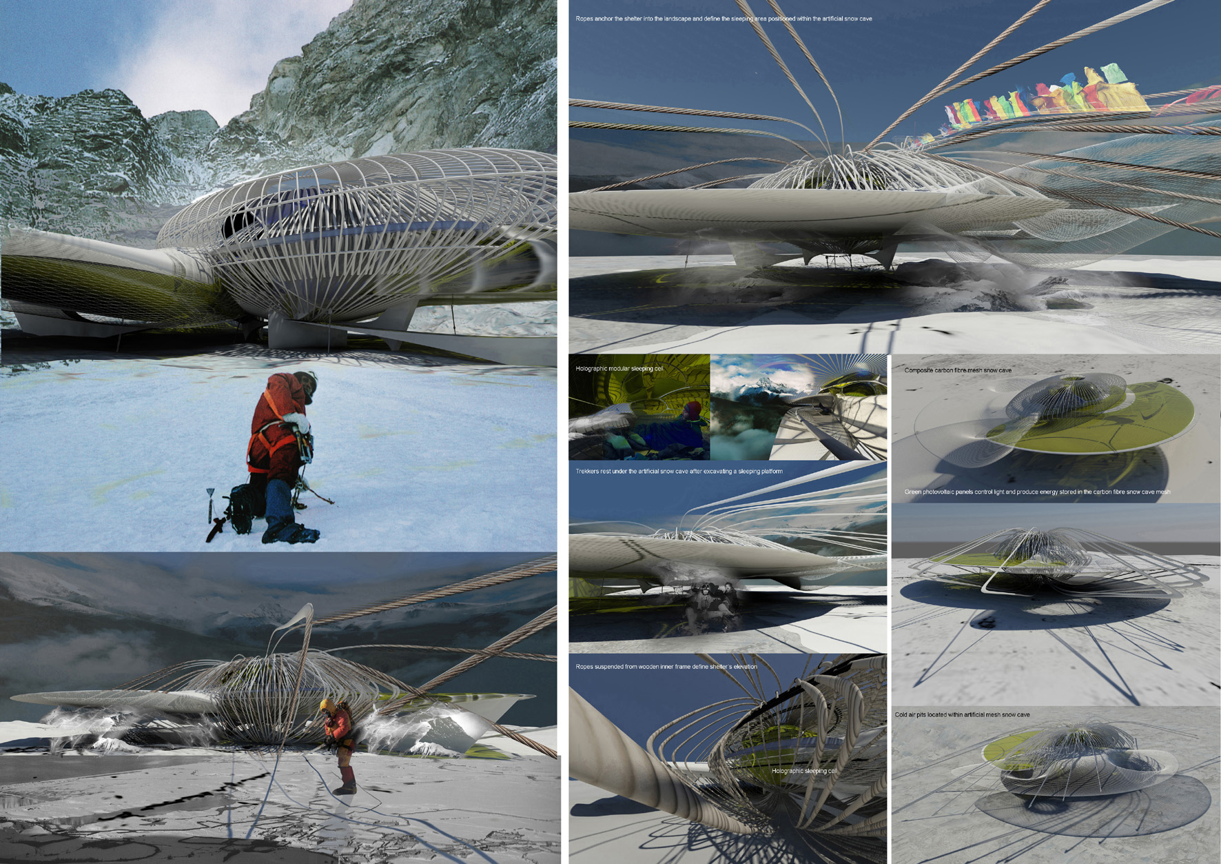 Artificial snow cave, emergency shelter by Margot Krasojevic ...