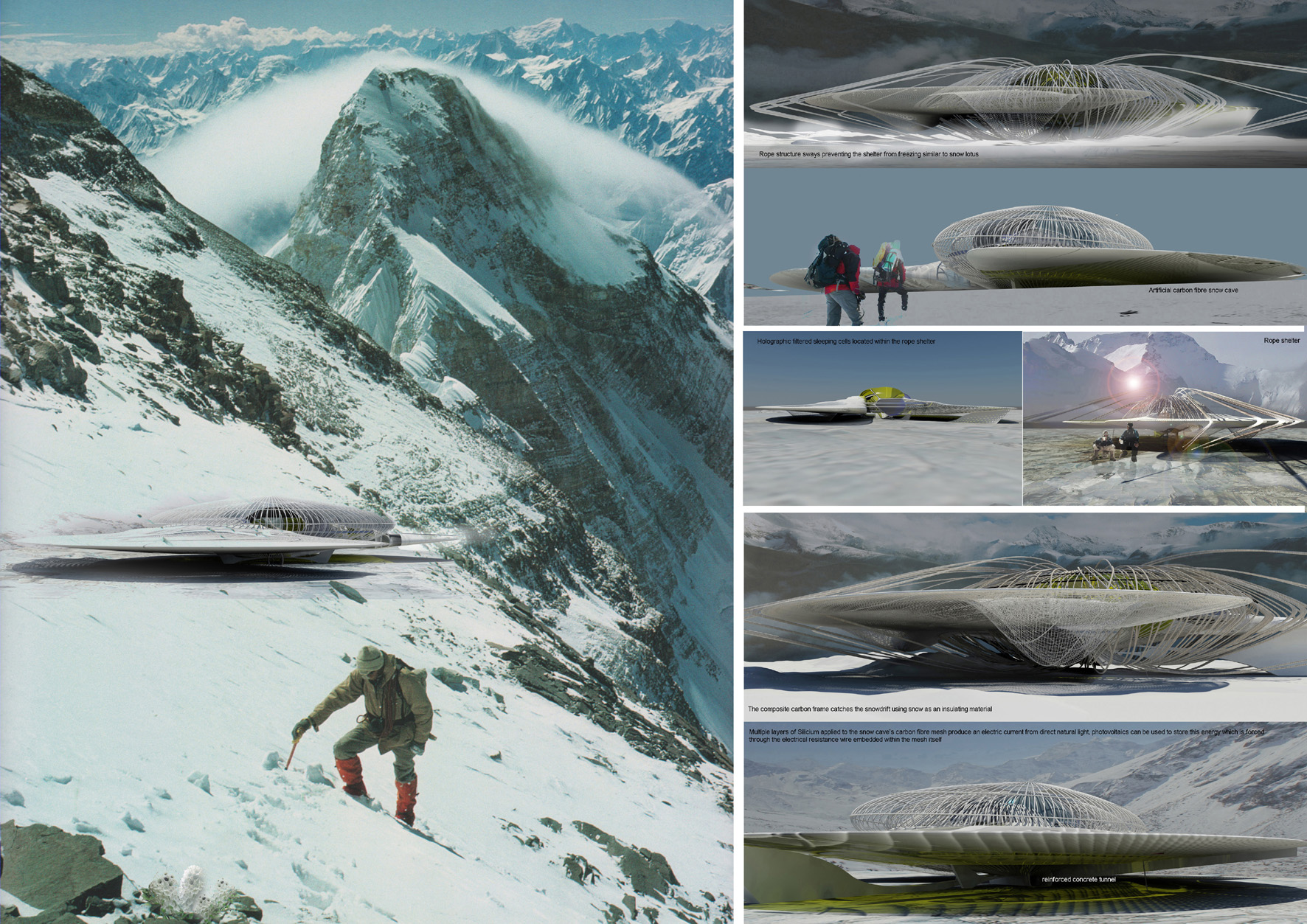 Artificial snow cave, emergency shelter by Margot Krasojevic ...