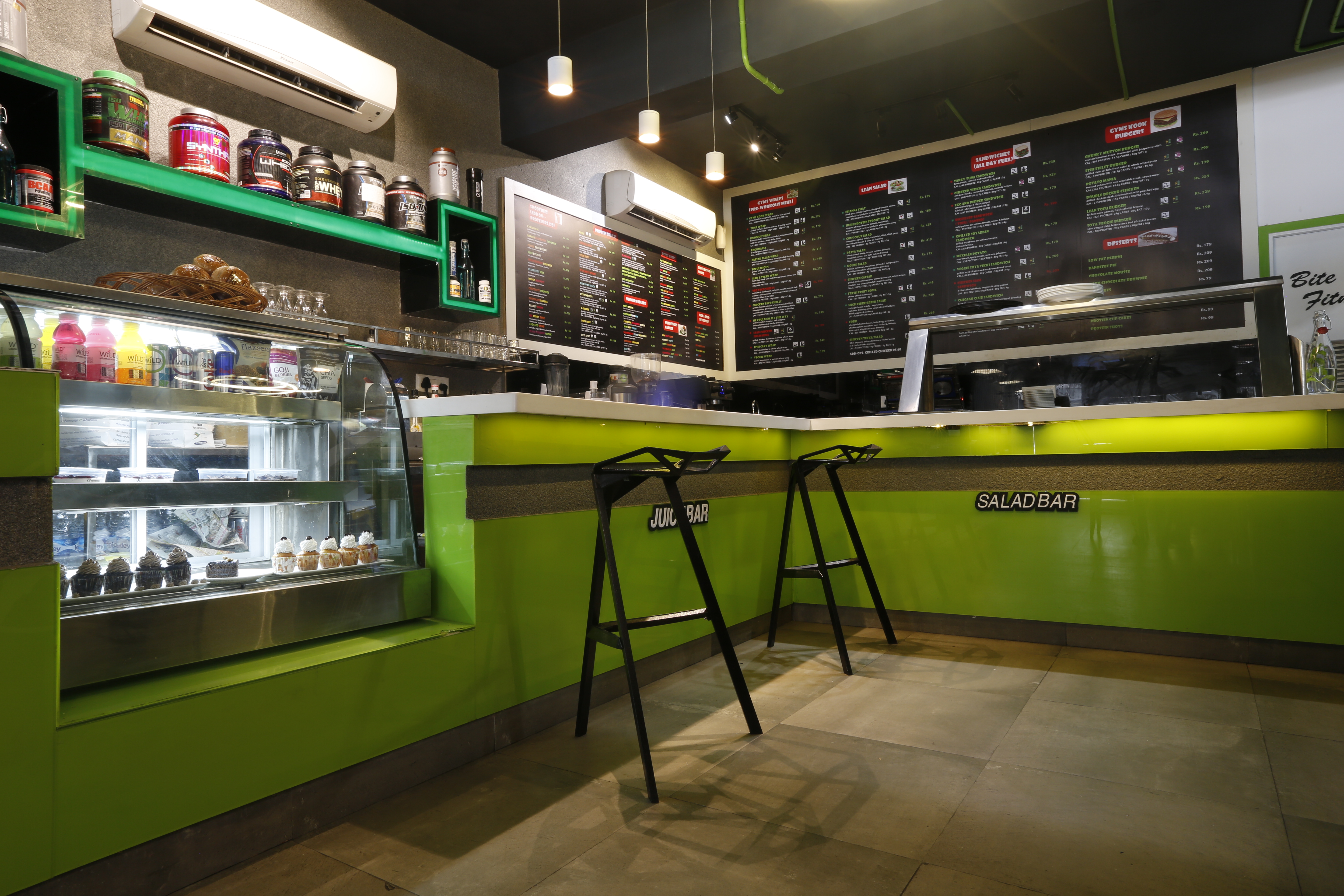 Gymskook Health Food Cafe by Rishabh Sarpal Design Studio - Architizer