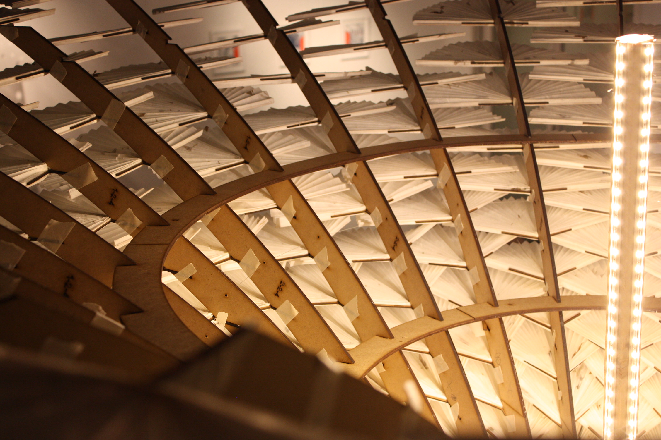 paper fan column pavillion by unkind - Architizer