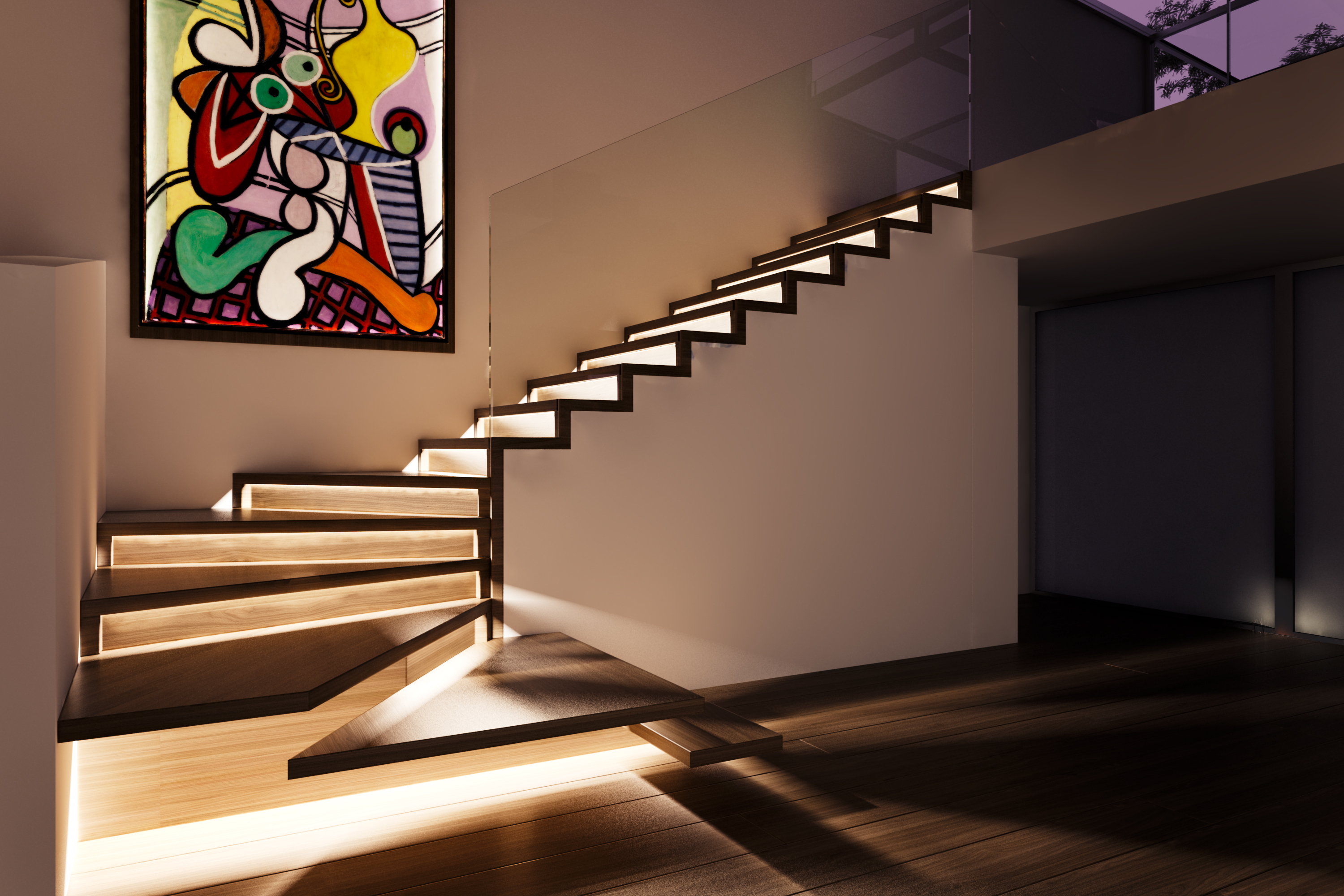 ZIG ZAG - Wooden stair illuminated with LEDs by Siller Stairs - Architizer