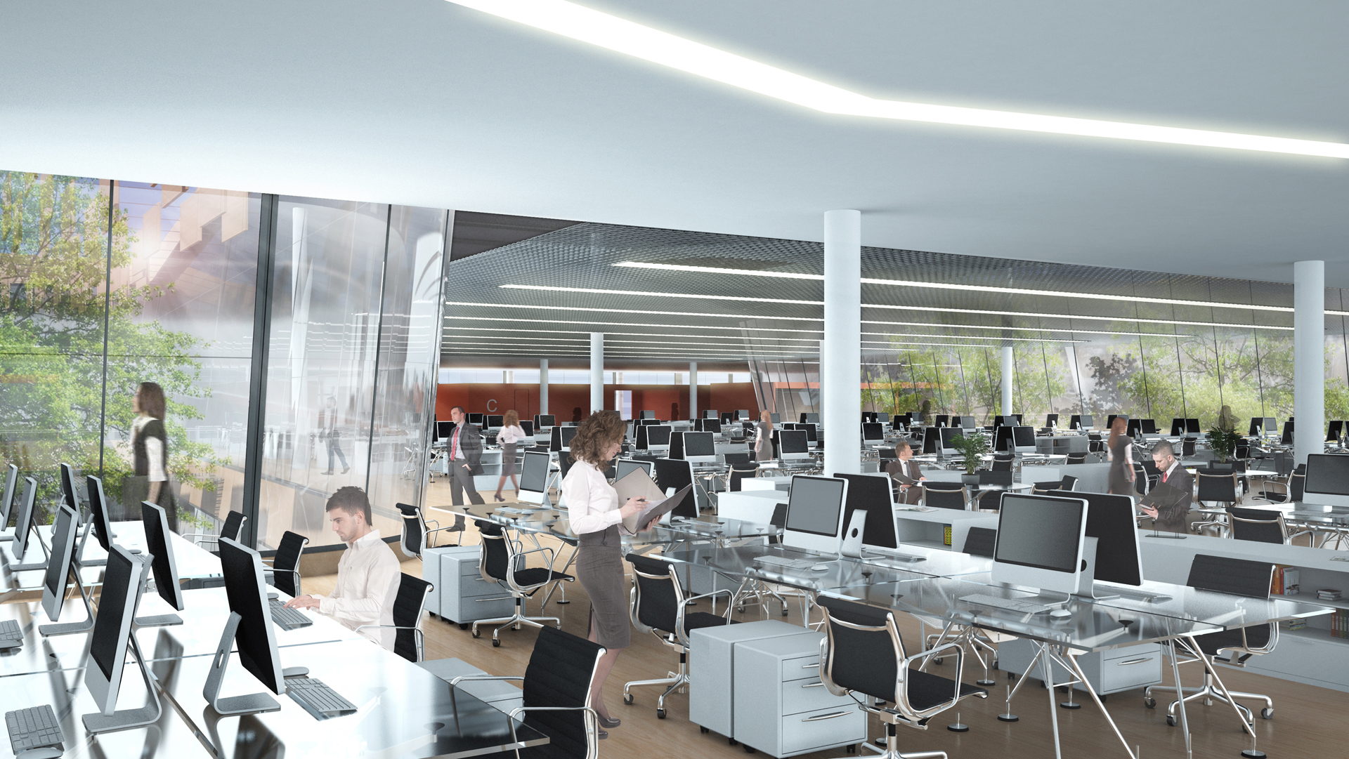 EXPO CENTER RETROFIT INTO OFFICE BUILDING COMPLEX by MRA Architects ...