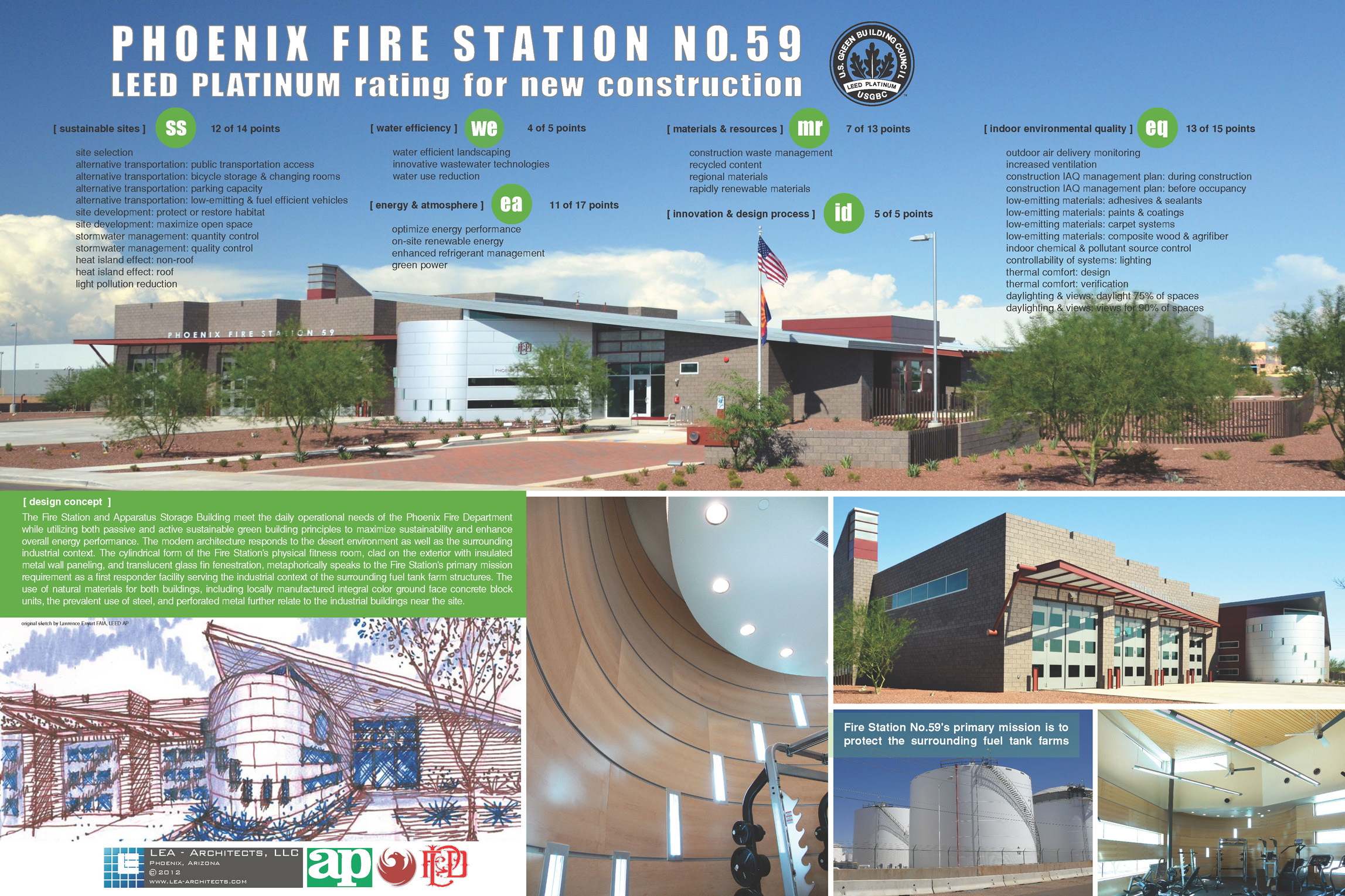 Phoenix Fire Station 59, LEED Platinum by LEA Architects, LLC - Architizer