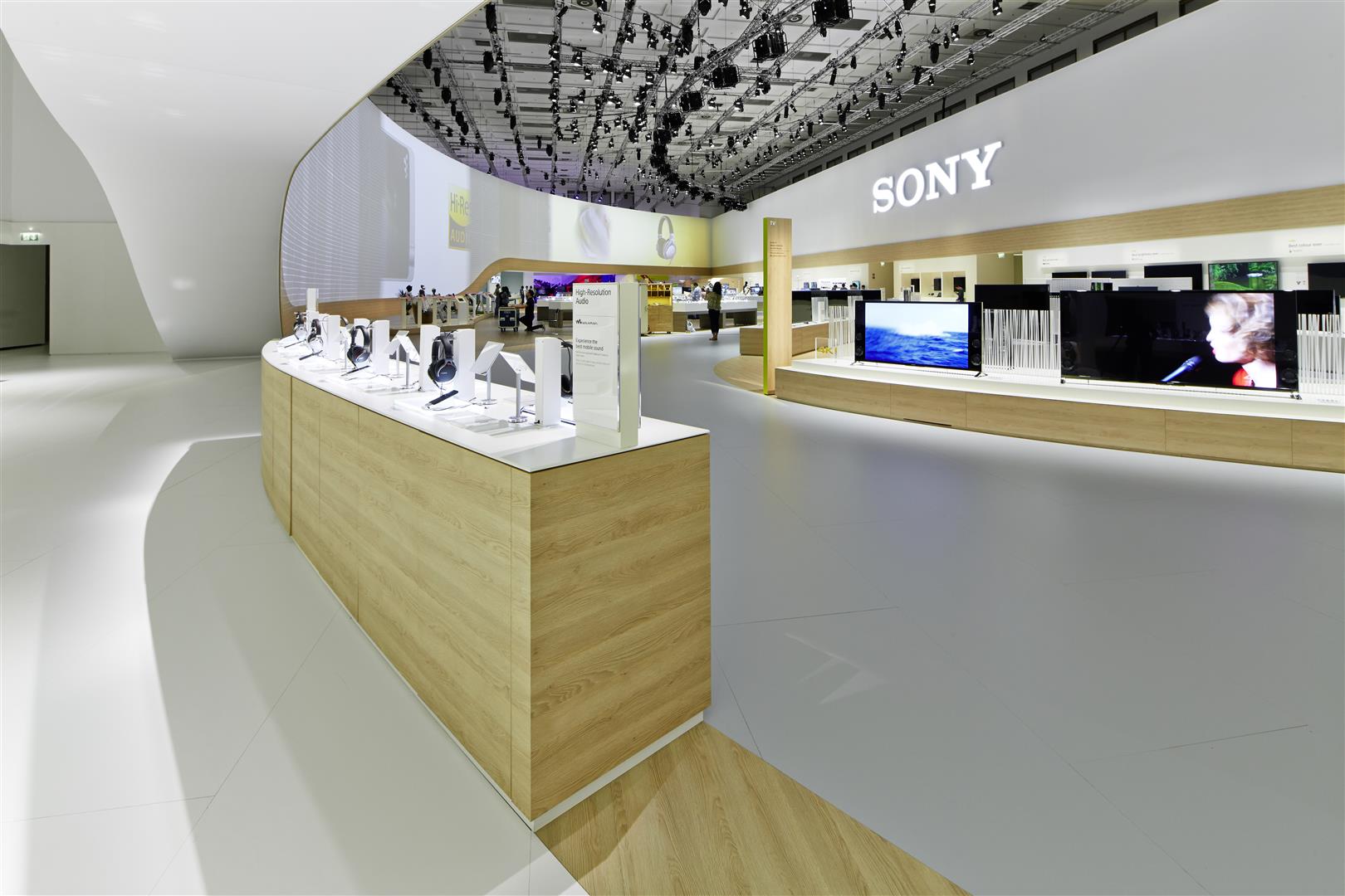 SONY EXHIBITION STAND by EGGER Wood-based materials - Architizer