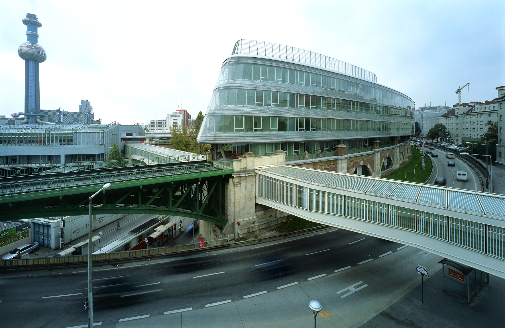 SKYWALK, covered urban bridge for pedestrians and bicyclists by Bulant ...