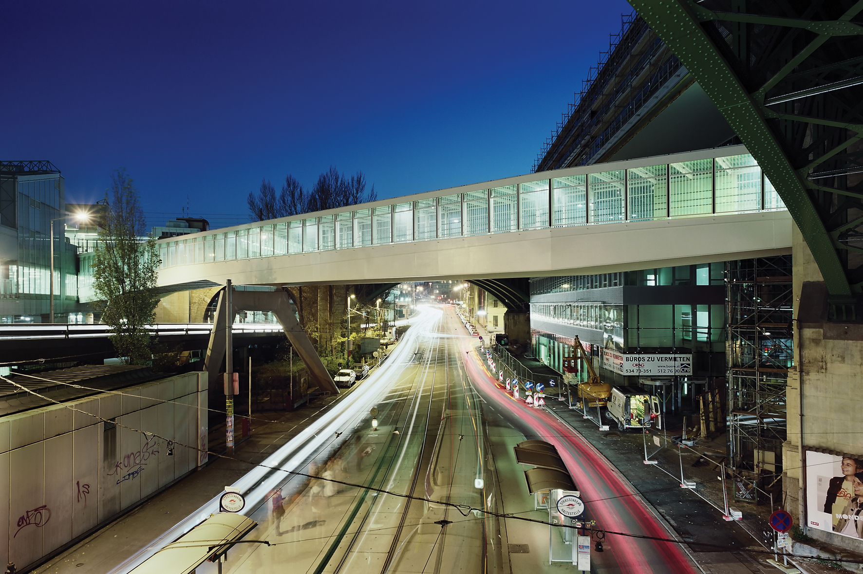 SKYWALK, covered urban bridge for pedestrians and bicyclists by Bulant ...
