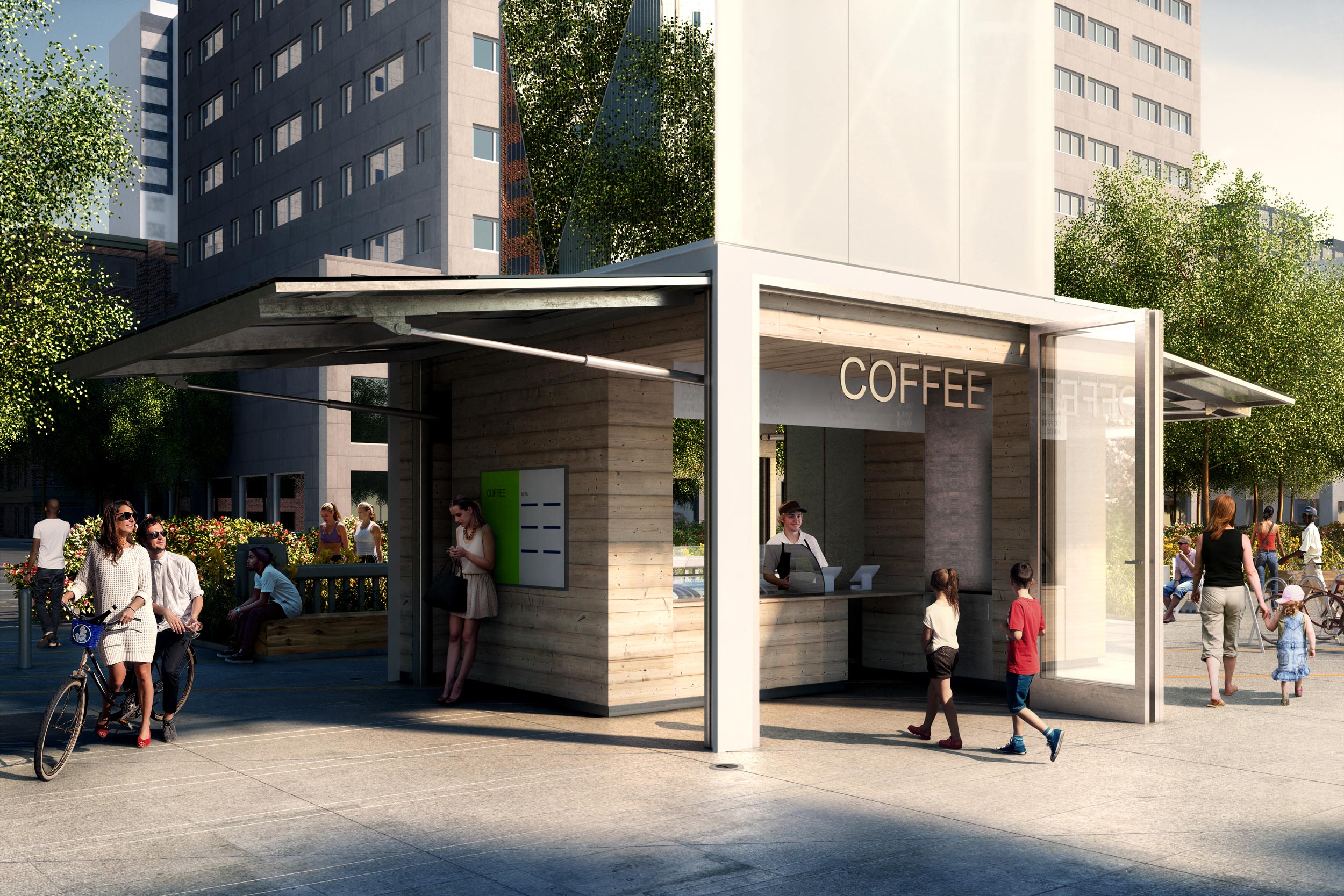 Waterfront Seattle Kiosks by nARCHITECTS - Architizer