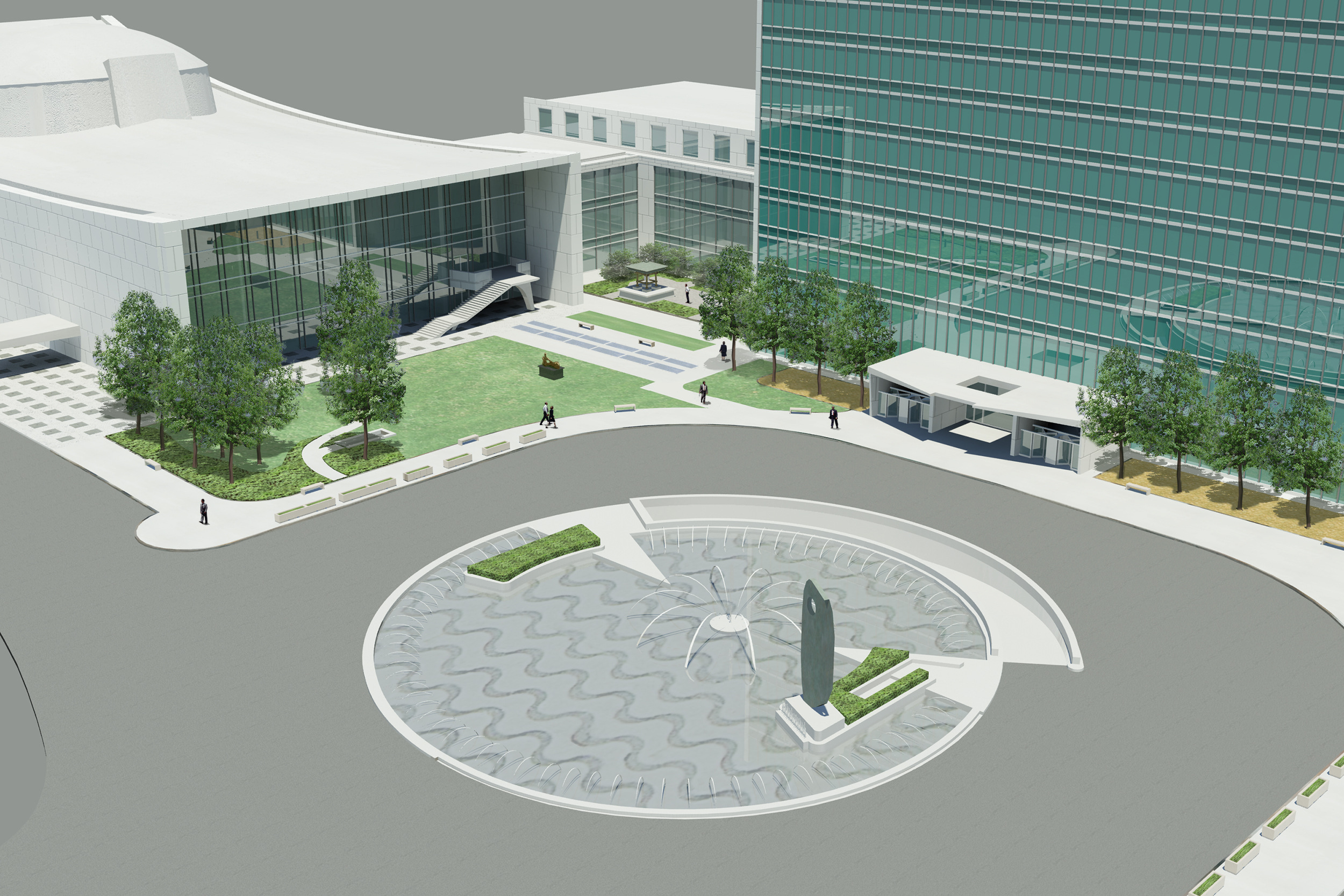 United Nations HQ Capital Master Plan Landscape Design by di Domenico ...