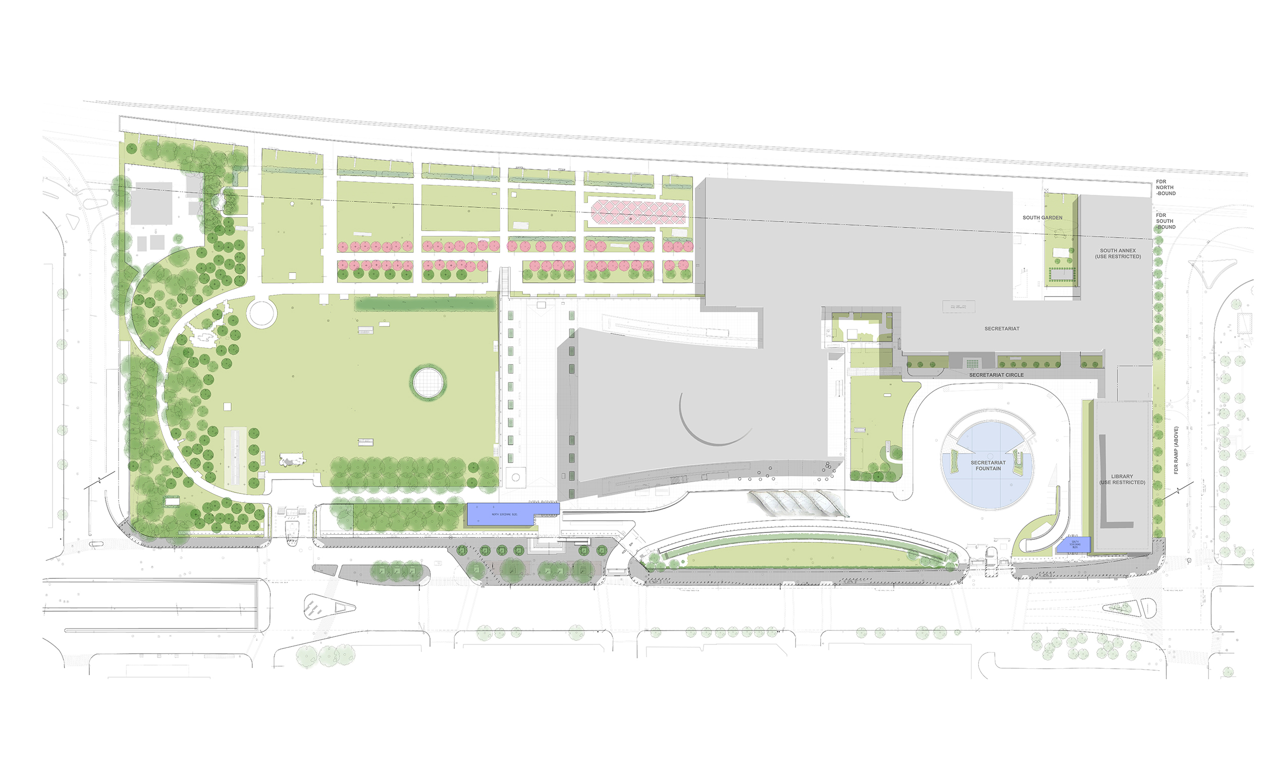 United Nations HQ Capital Master Plan Landscape Design by di Domenico ...