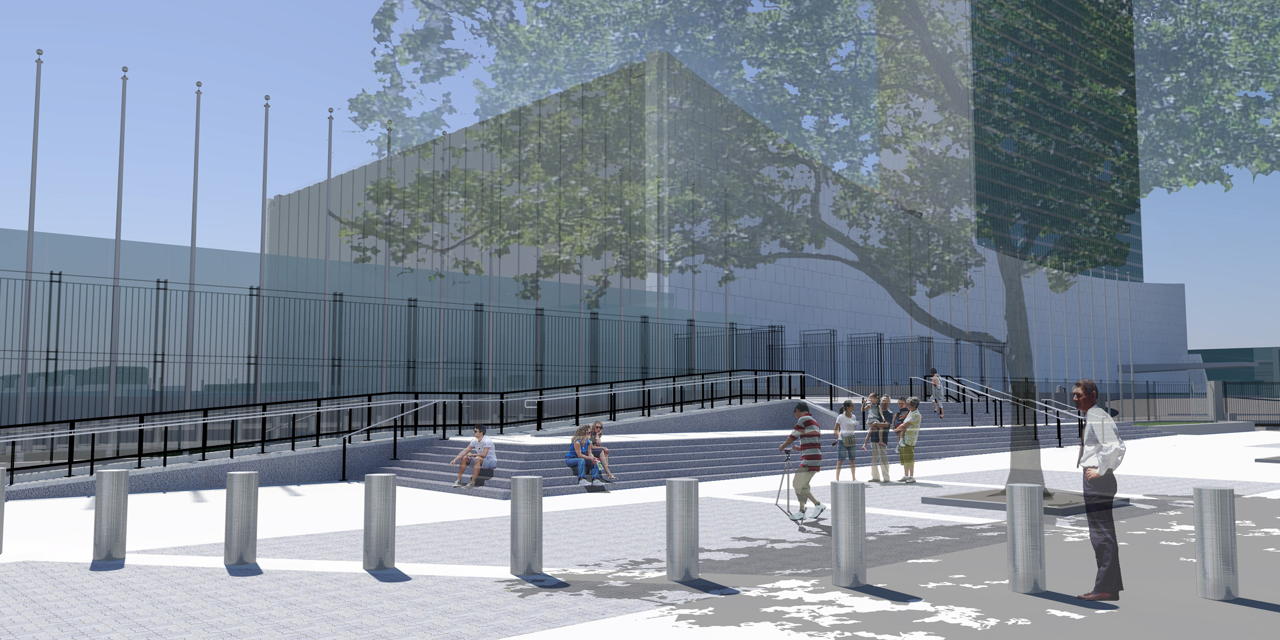 United Nations HQ Capital Master Plan Landscape Design by di Domenico ...