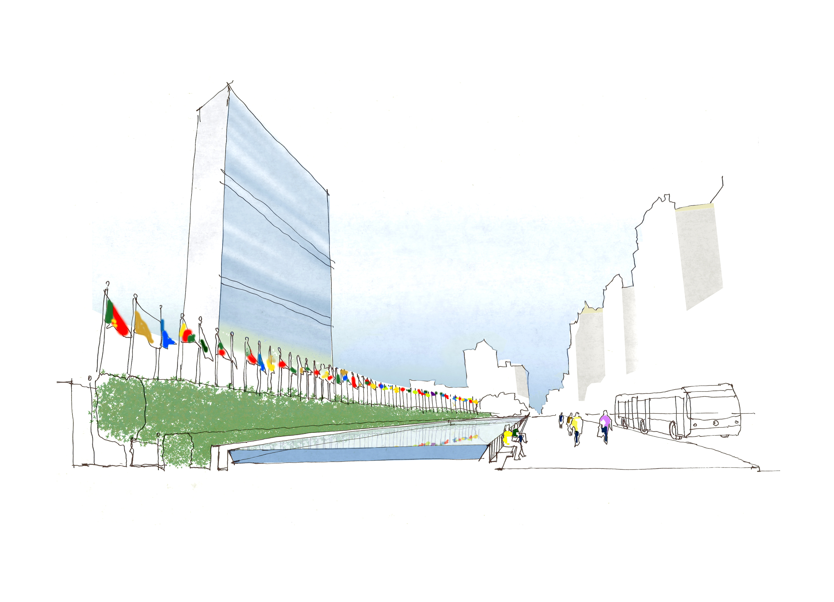 United Nations HQ Capital Master Plan Landscape Design by di Domenico ...