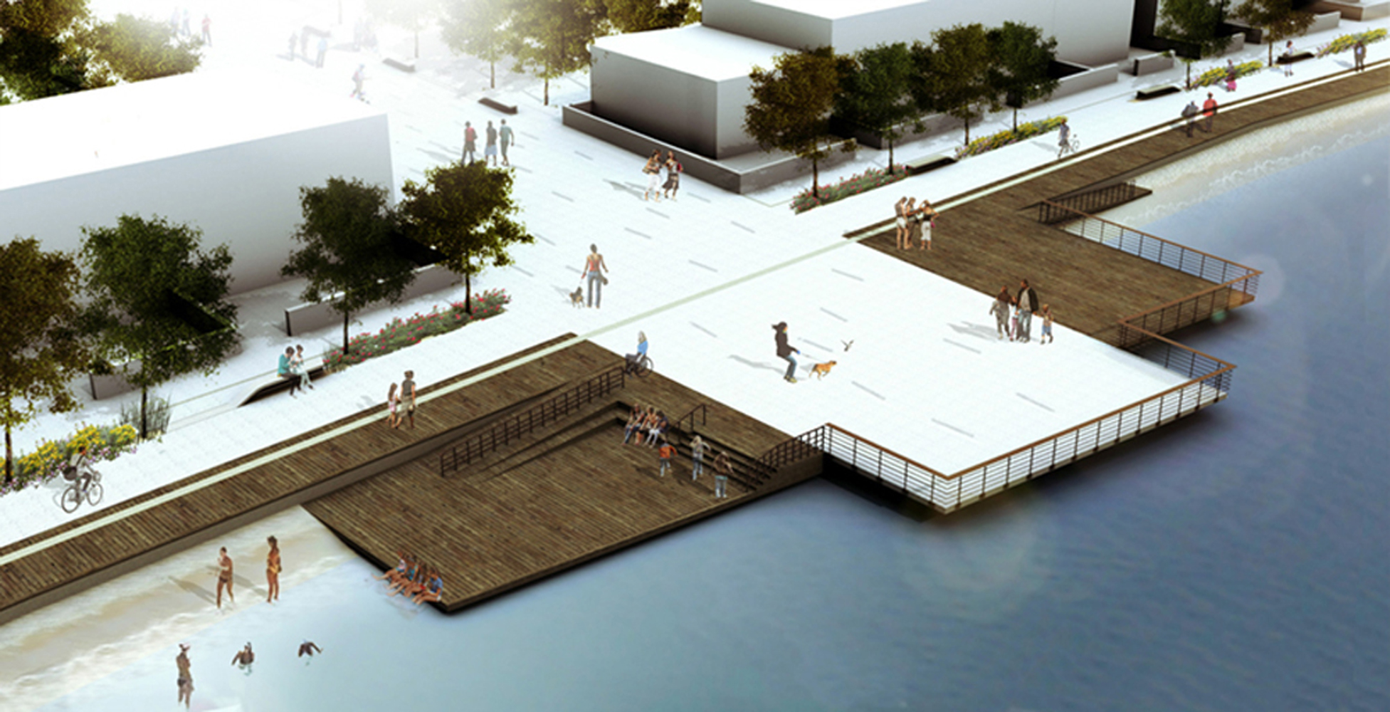 Pedestrian friendly waterfront by . - Architizer