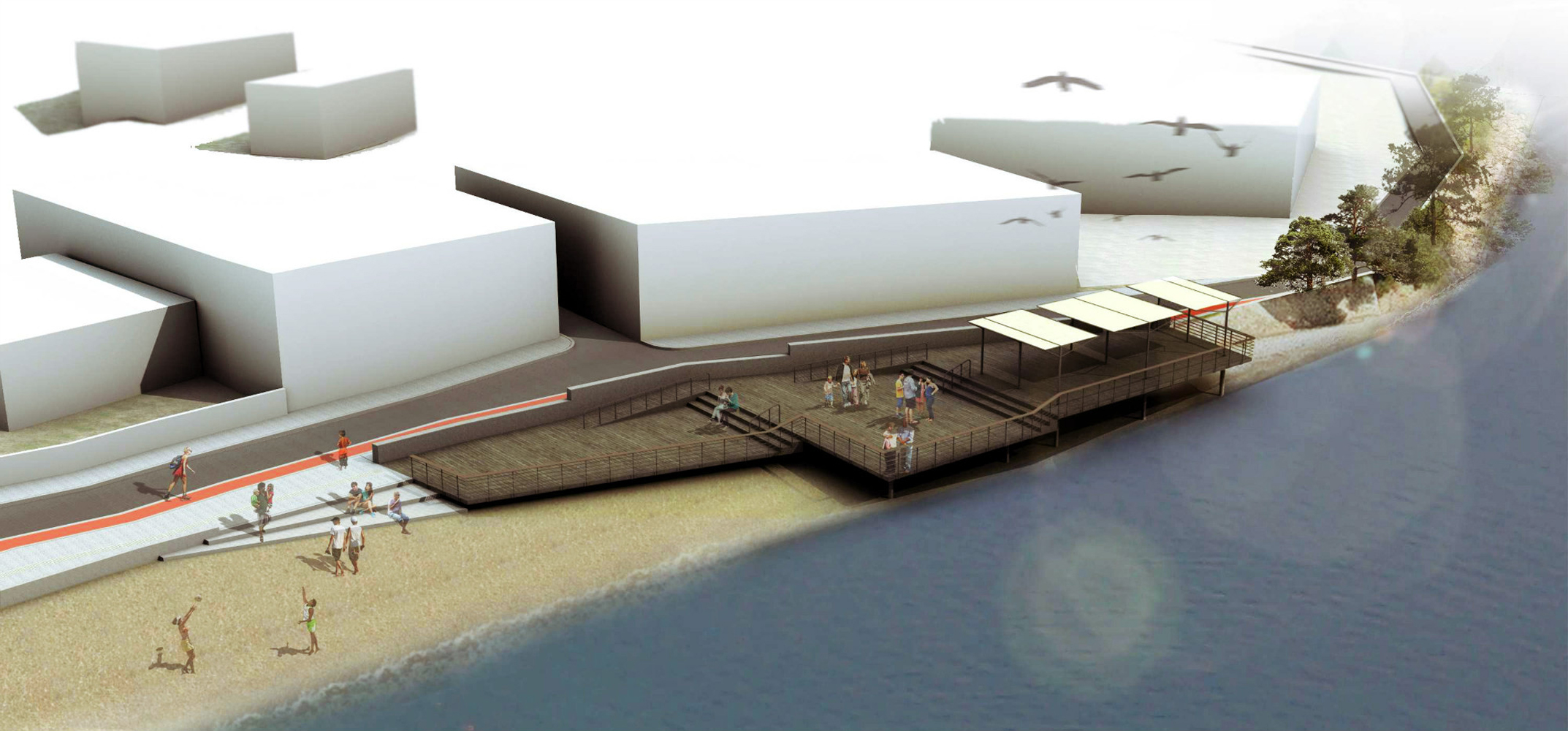 Pedestrian friendly waterfront by . - Architizer