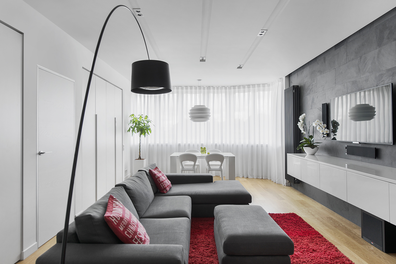 Apartment interior area of 100 sqm in new building in Moscow by ...