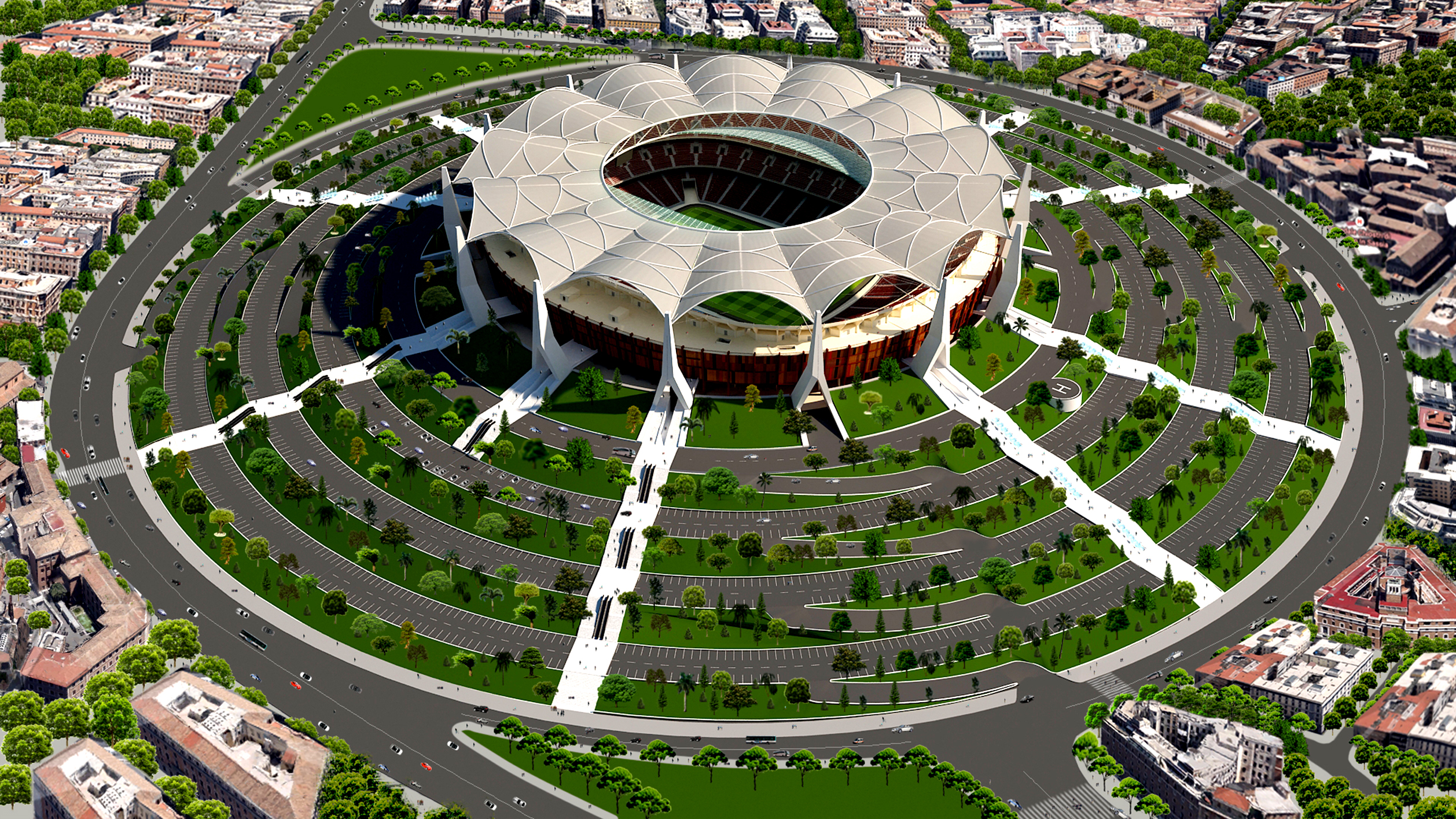 Volcano stadium by Gproject - Architizer