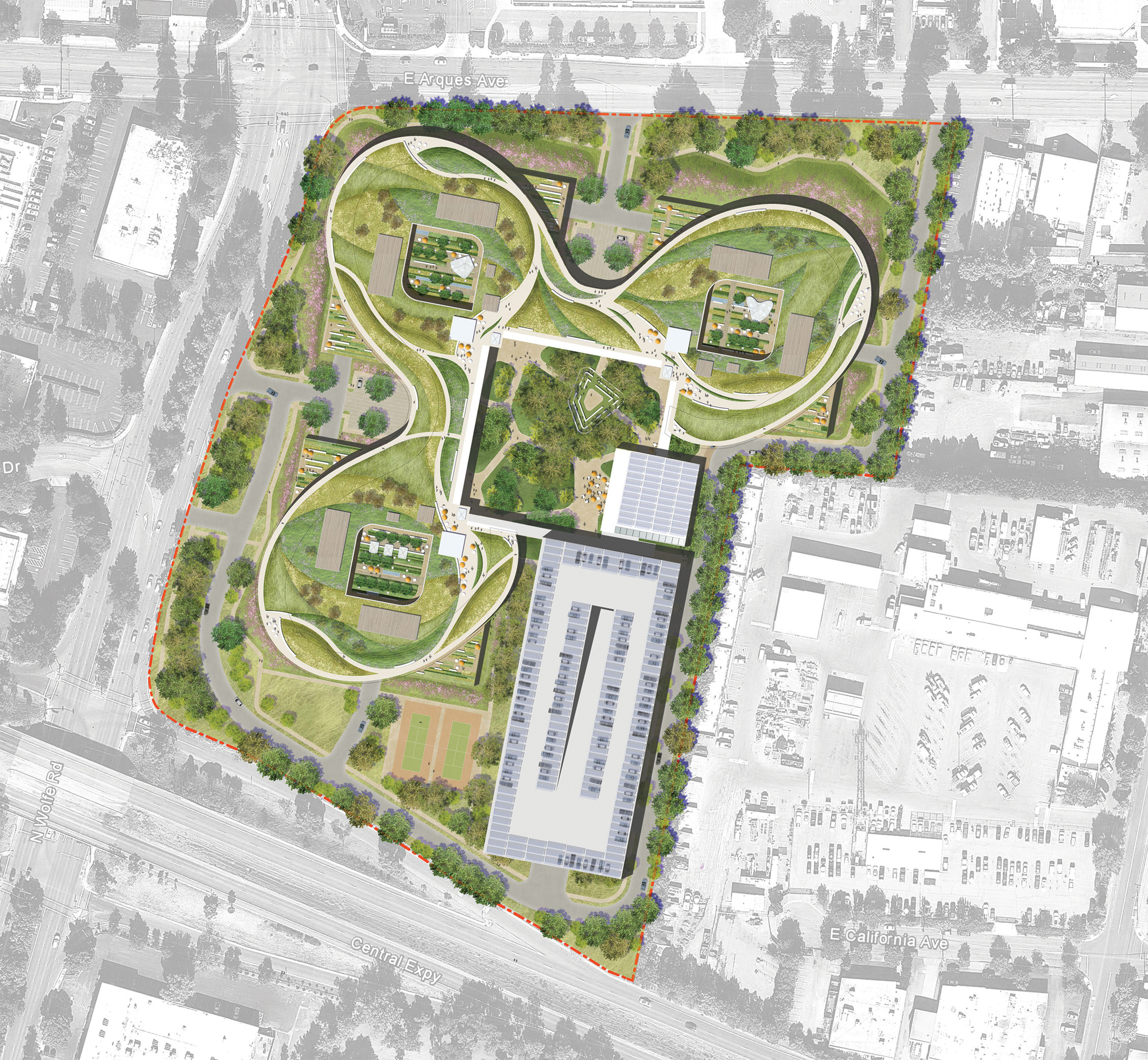 The Central & Wolfe Campus by HOK - Architizer