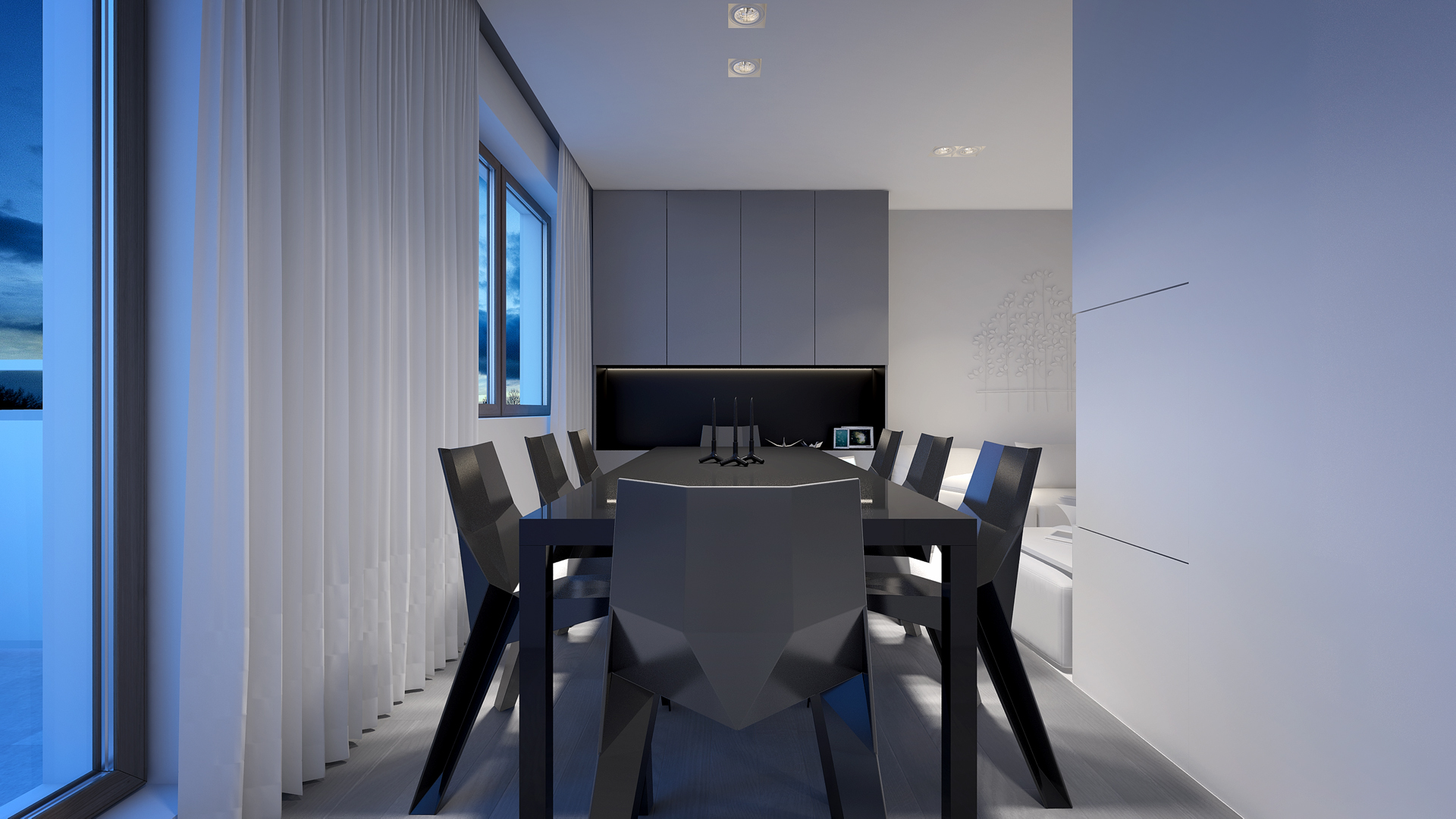 The apartment of 90 square meters - Warsaw by Oporski Architektura ...