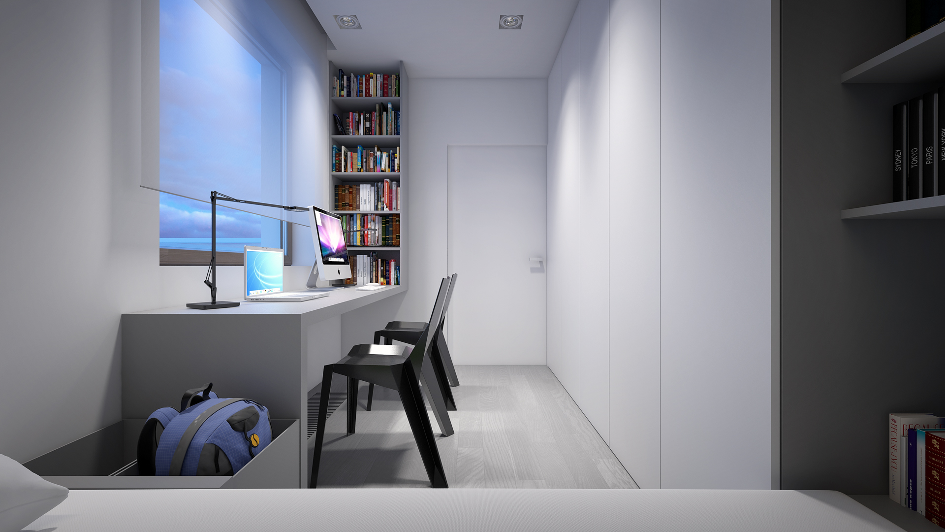 The apartment of 90 square meters - Warsaw by Oporski Architektura ...