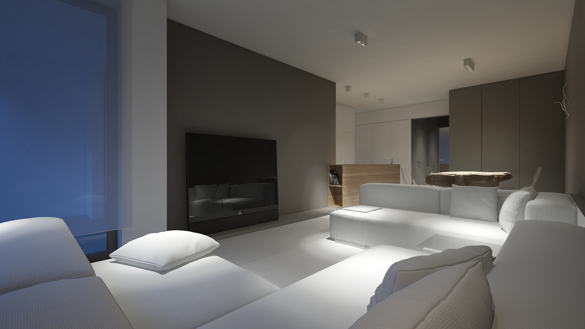 The apartment of 90 square meters - Warsaw. by Oporski Architektura ...