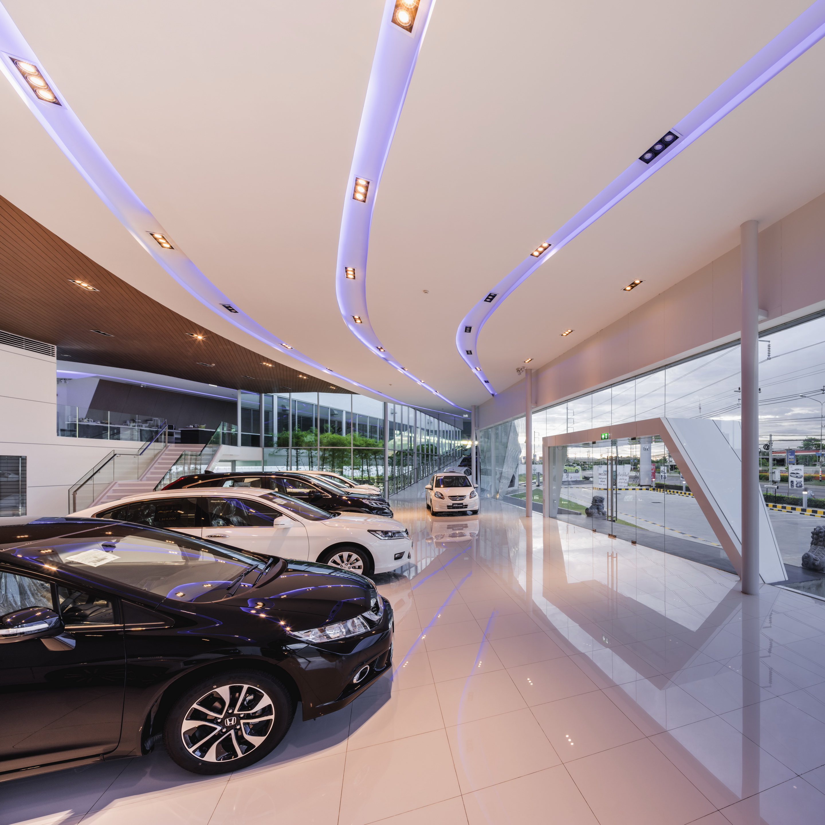 Honda showroom nakornchaisri by OfficeAT - Architizer