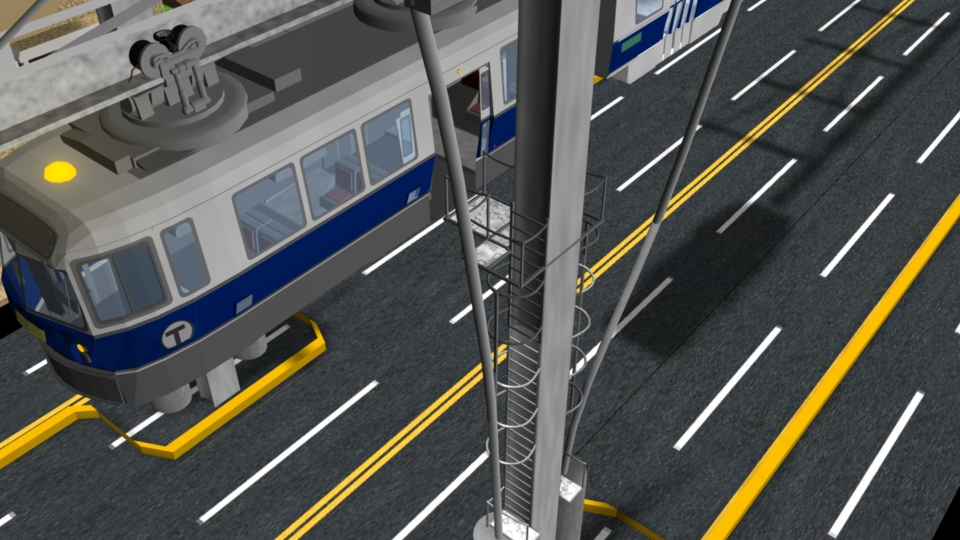 elevated monorail by Interconnected suspension structure for elevated ...