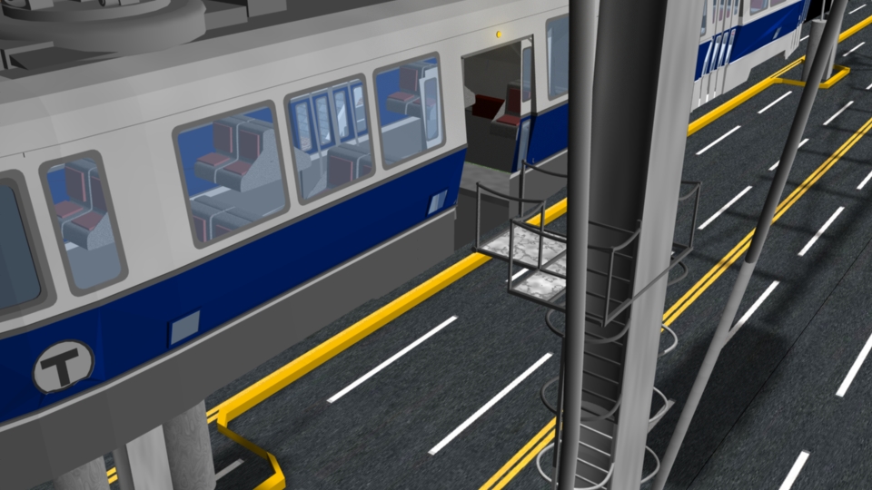 elevated monorail by Interconnected suspension structure for elevated ...