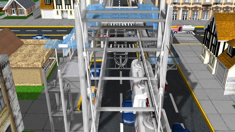 elevated monorail by Interconnected suspension structure for elevated ...