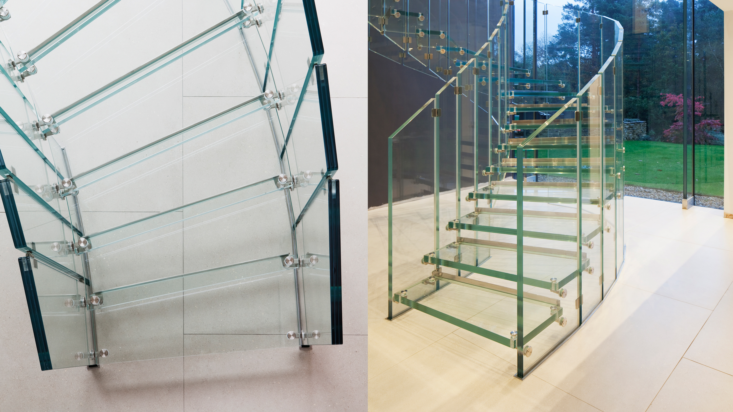 Architecural glass for stairs, walkway, facade and entrance portal by ...