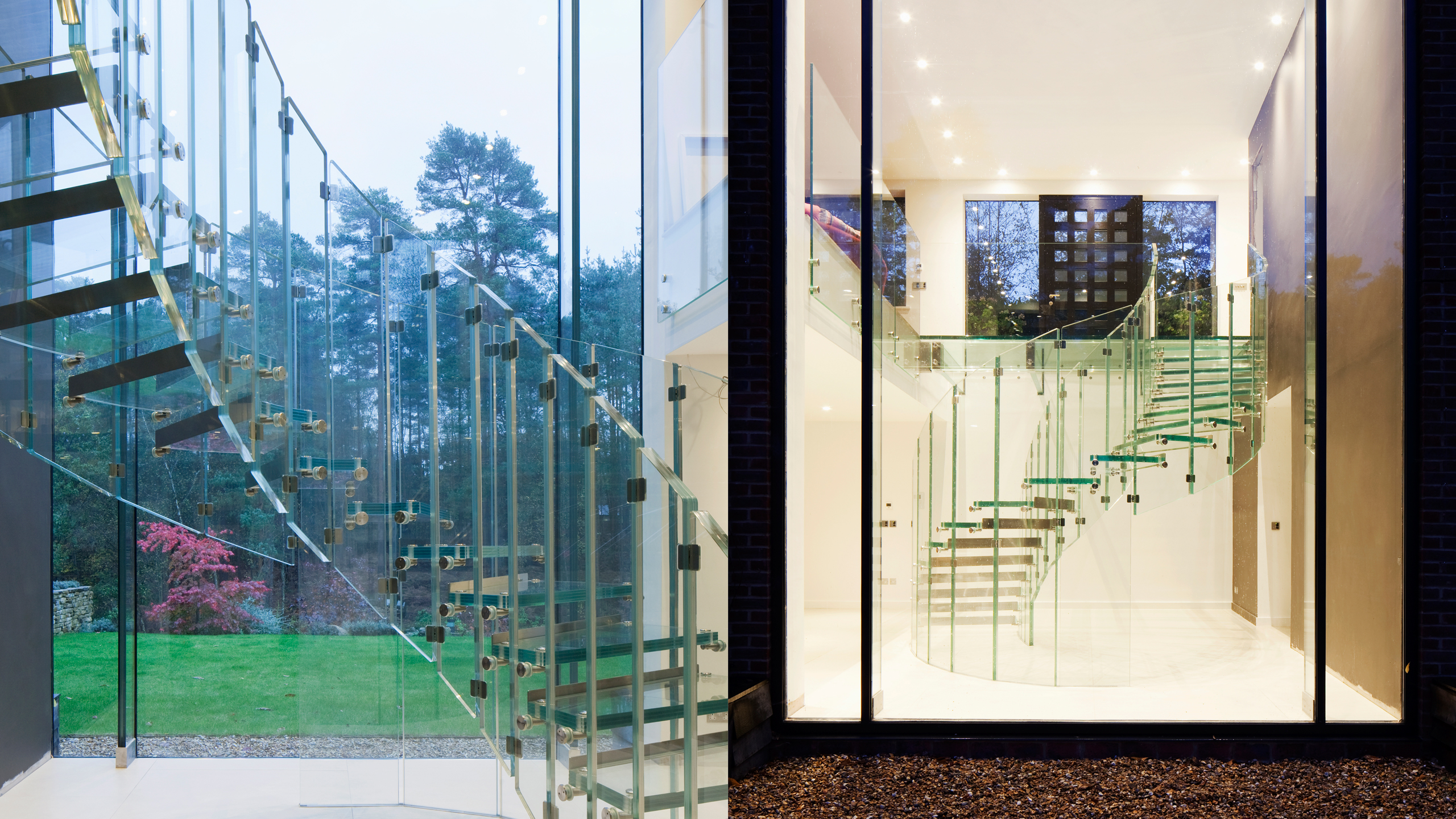 Architecural glass for stairs, walkway, facade and entrance portal by ...