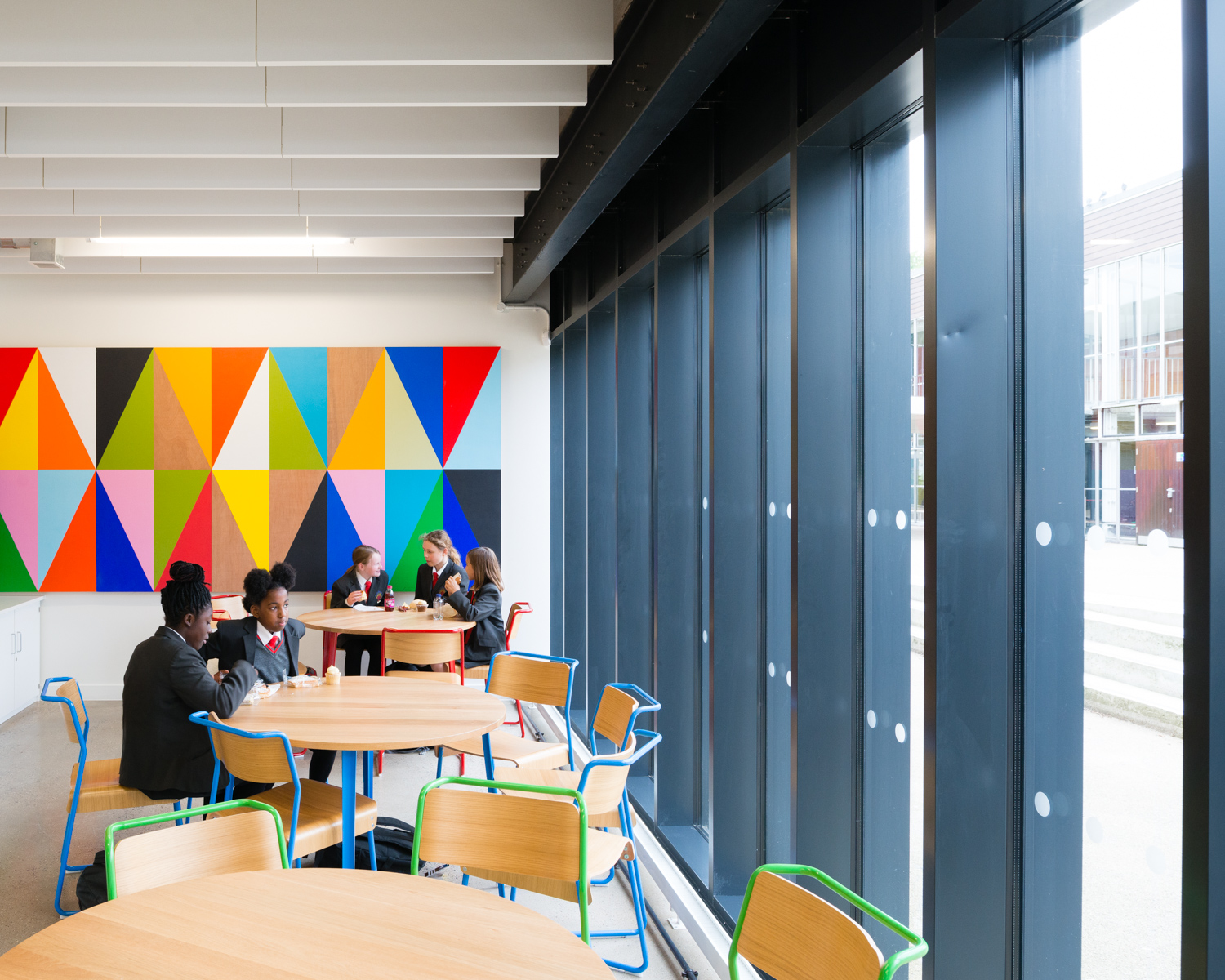 Burntwood School by AHMM with Morag Myerscough - Architizer
