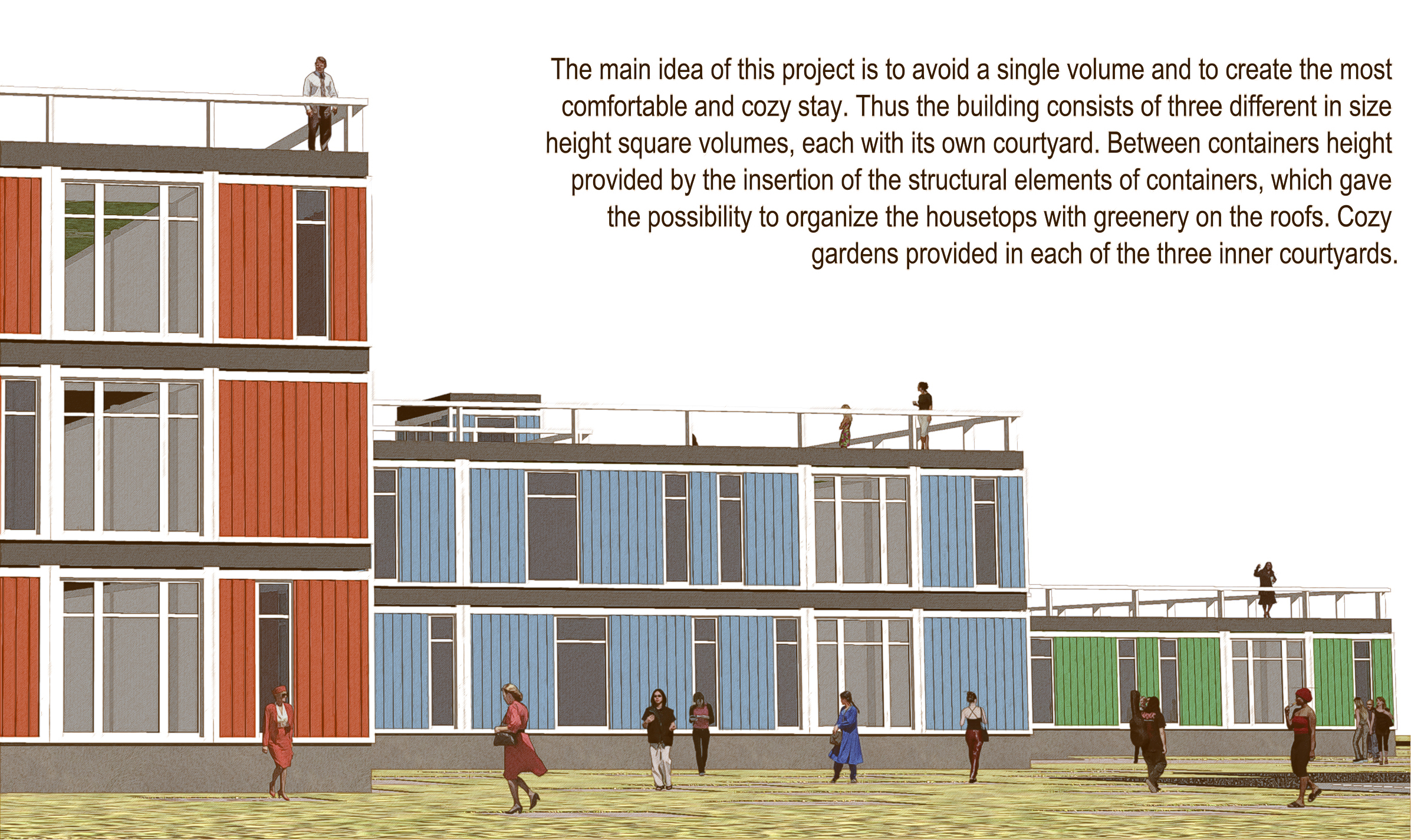 "Modular building design project”. Student housing (dormitory) for 100 ...