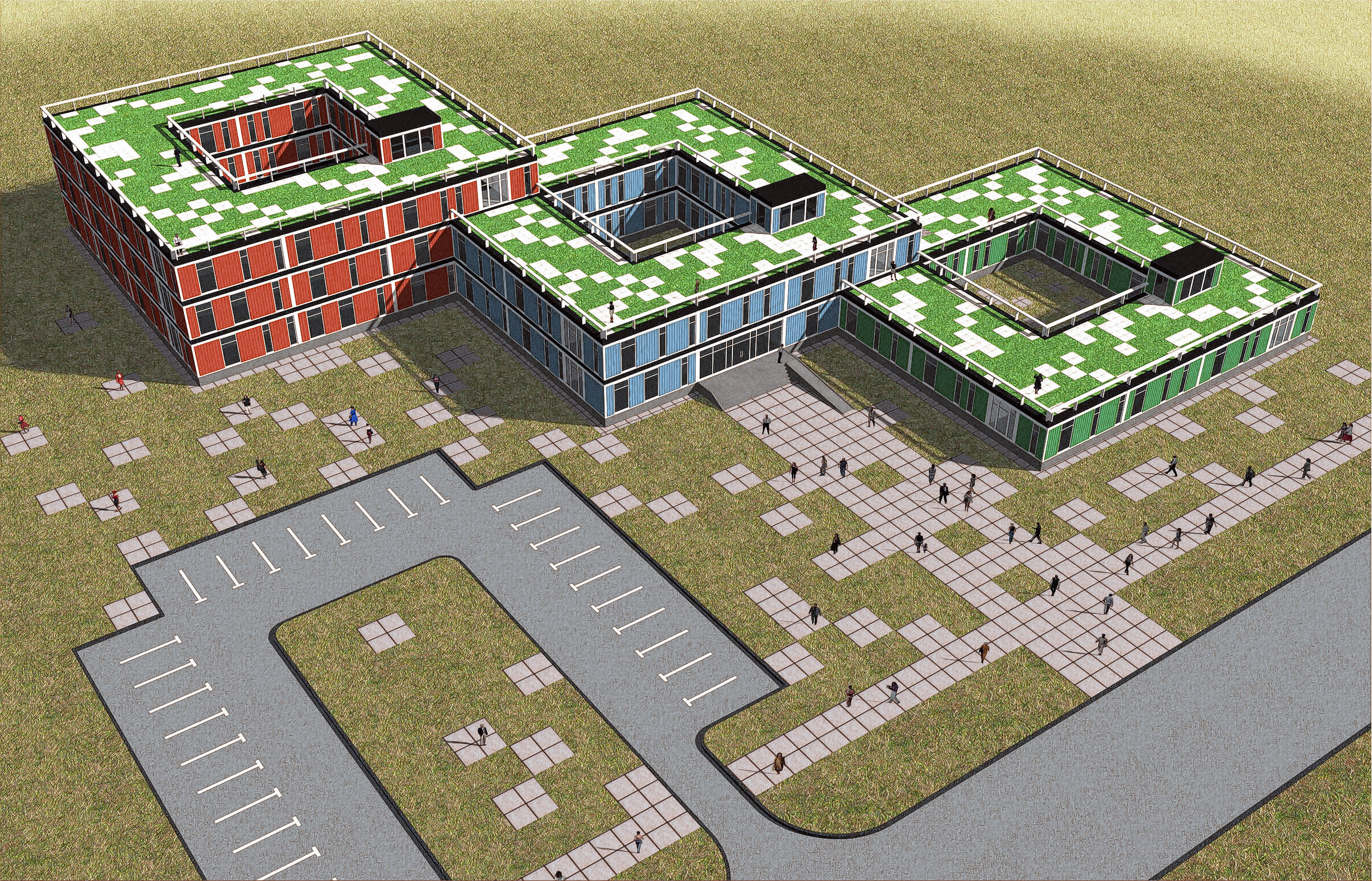 "Modular building design project”. Student housing (dormitory) for 100 ...