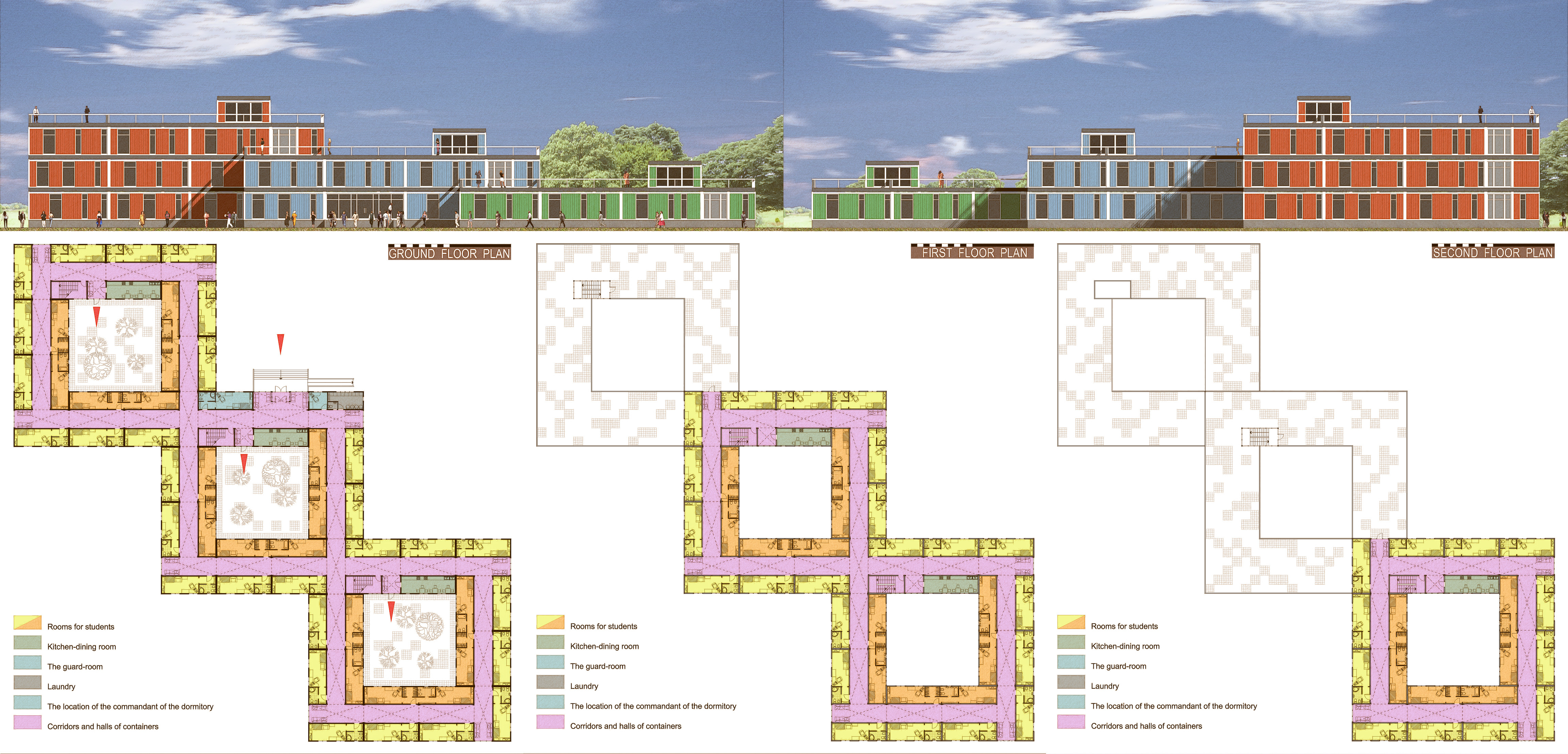 "Modular building design project”. Student housing (dormitory) for 100 ...