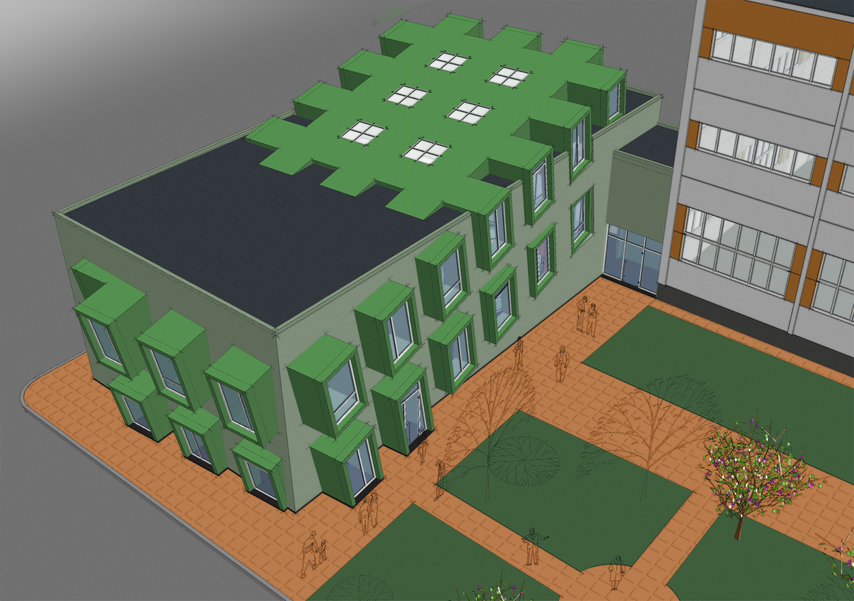 "Modular building design project”. Student housing (dormitory) for 100 ...