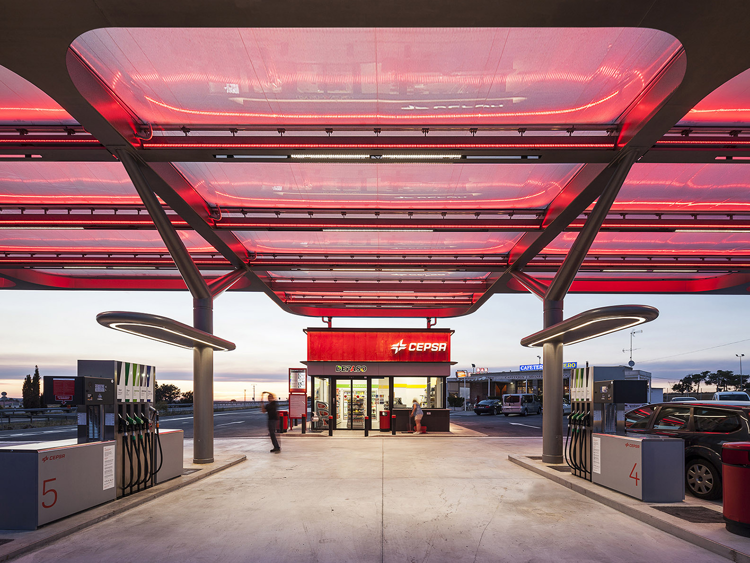 Cepsa flagship petrol stations by Saffron Brand Consultants - Architizer
