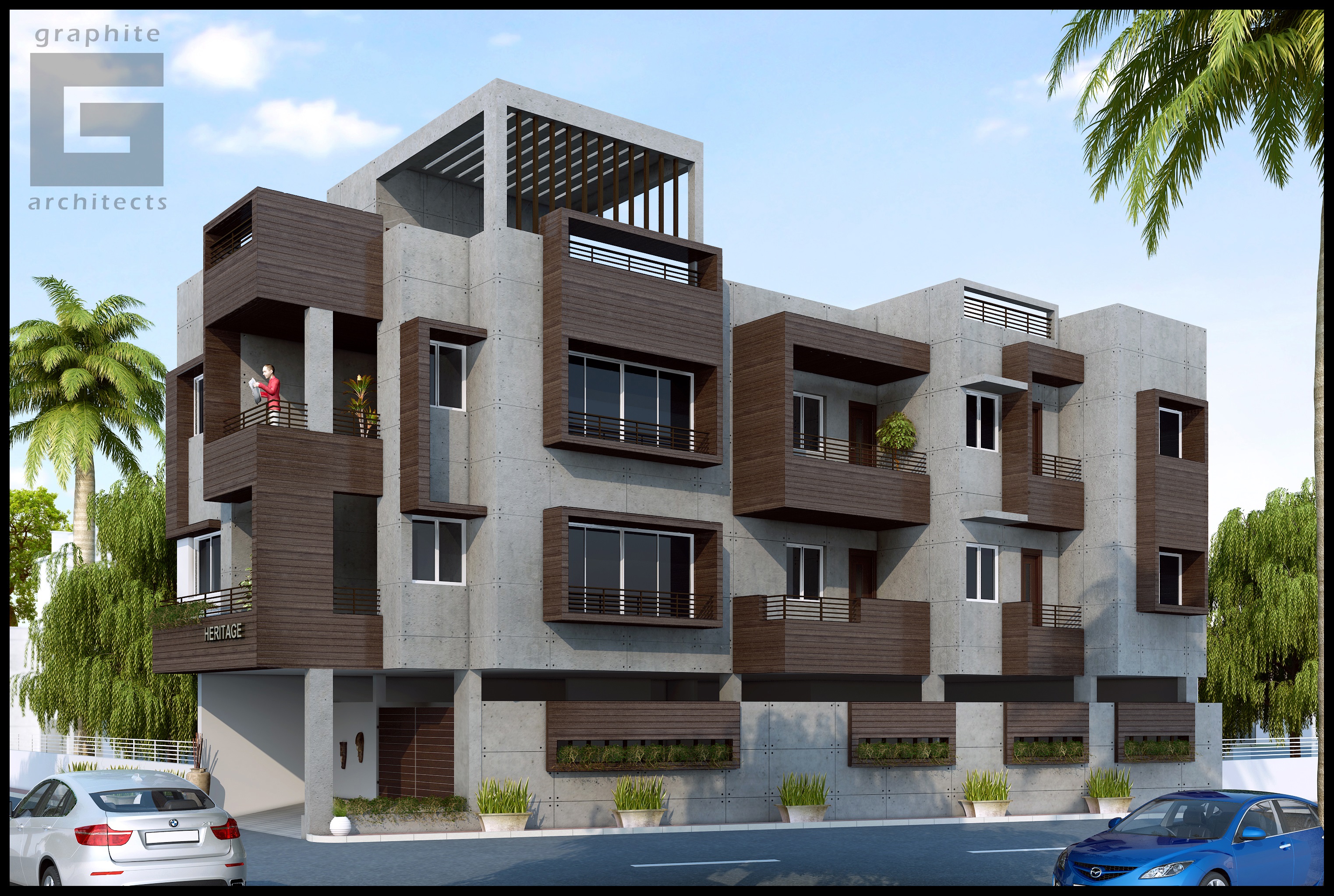 'HERITAGE' play of Staggered masses by Graphite Architects & Interiors ...