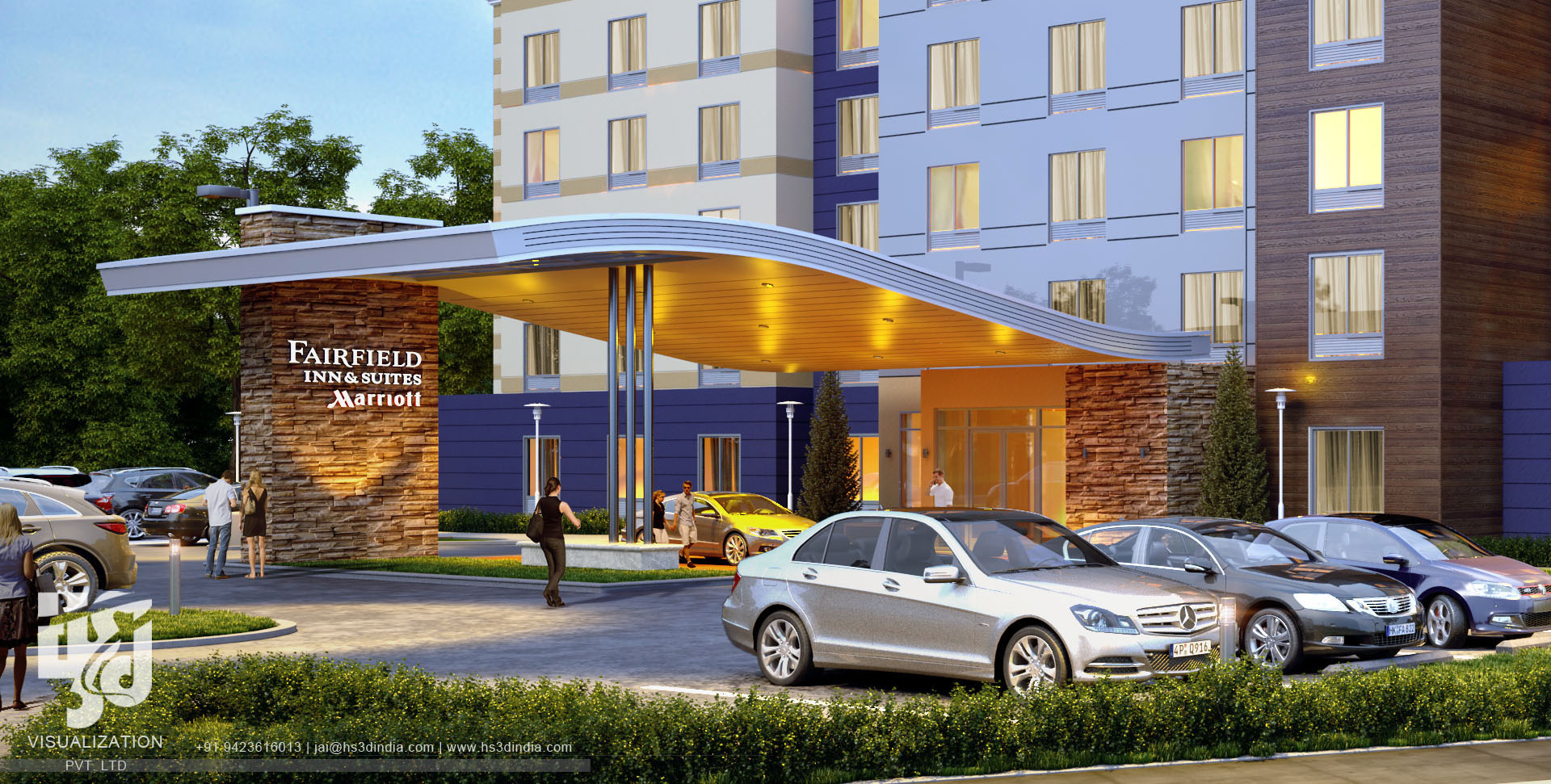 COMMERCIAL EXTERIOR NIGHT RENDERING BY HS 3D INDIA by HS3D ...
