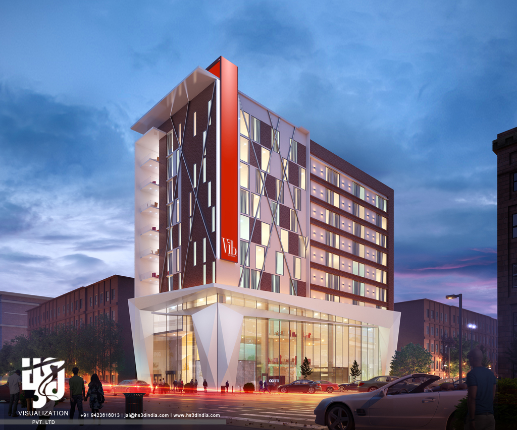 COMMERCIAL EXTERIOR NIGHT RENDERING BY HS 3D INDIA by HS3D ...