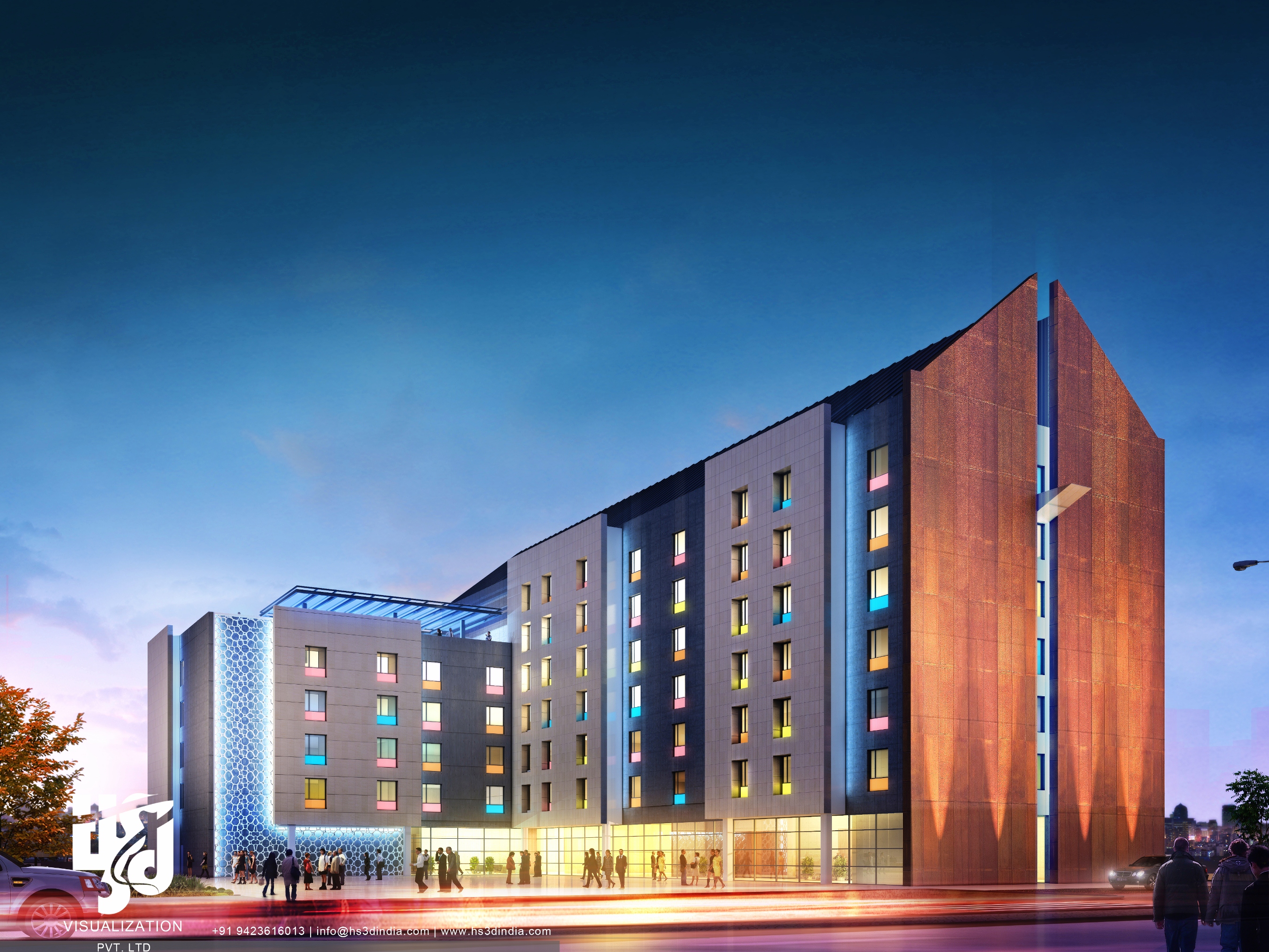 COMMERCIAL EXTERIOR NIGHT RENDERING BY HS 3D INDIA by HS3D ...