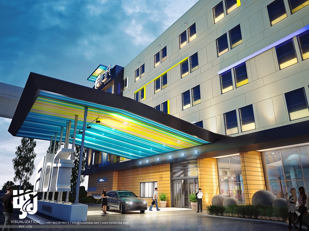 COMMERCIAL EXTERIOR NIGHT RENDERING BY HS 3D INDIA by HS3D ...